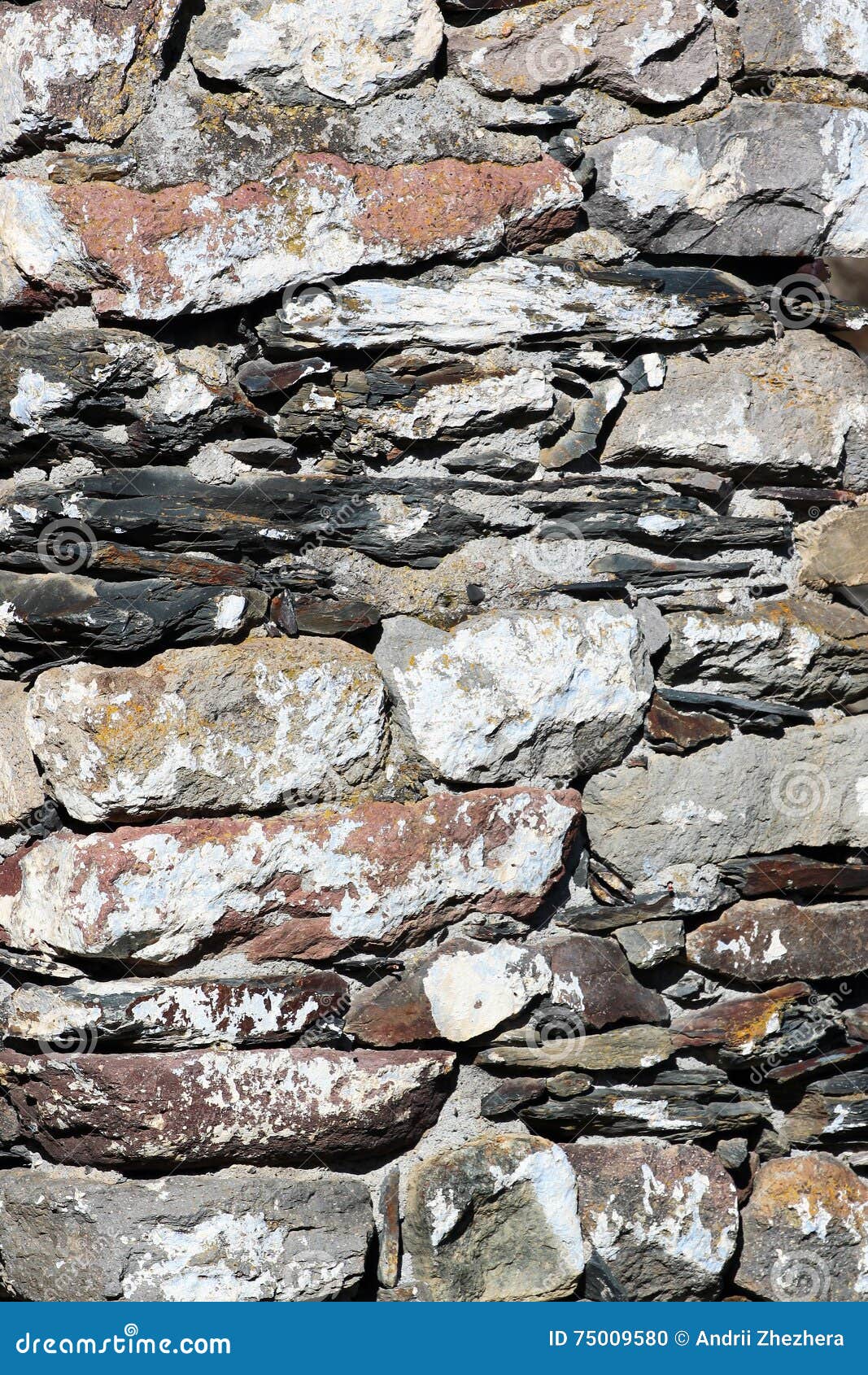 Old Stone Granite Boulder Wall Texture Background Stock Photo - Image ...