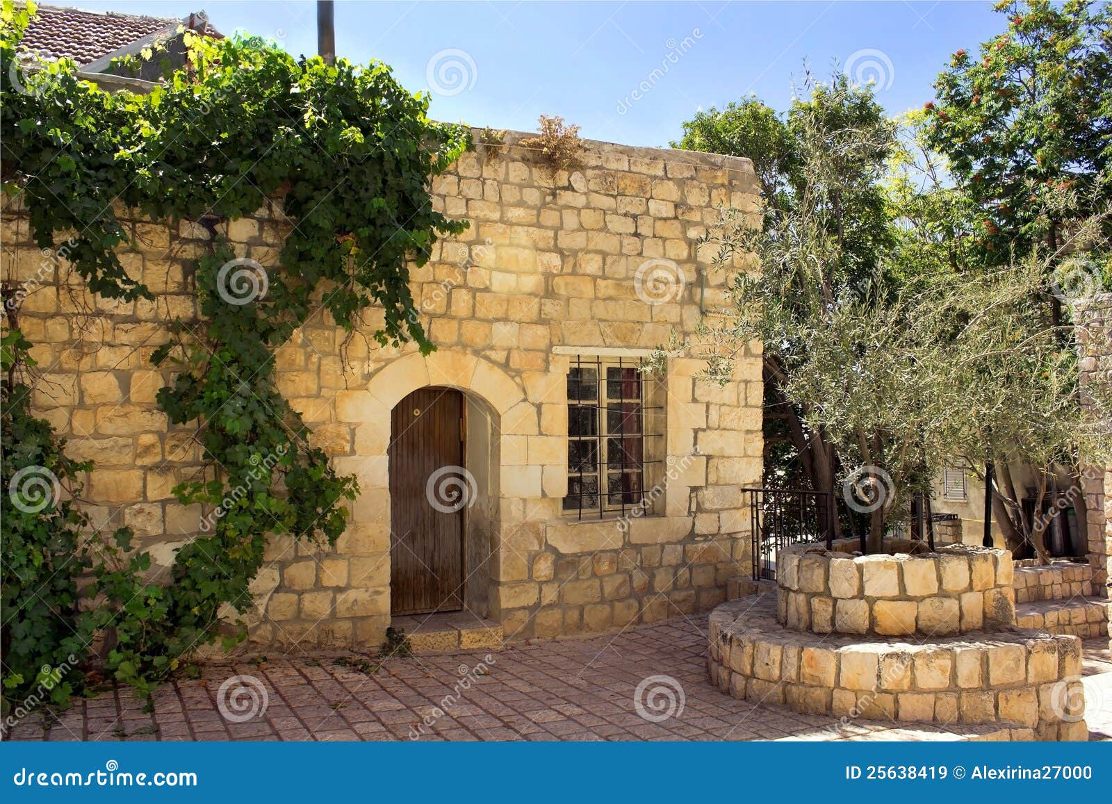 Old stone house stock image. Image of city, steps, galilee - 25638419