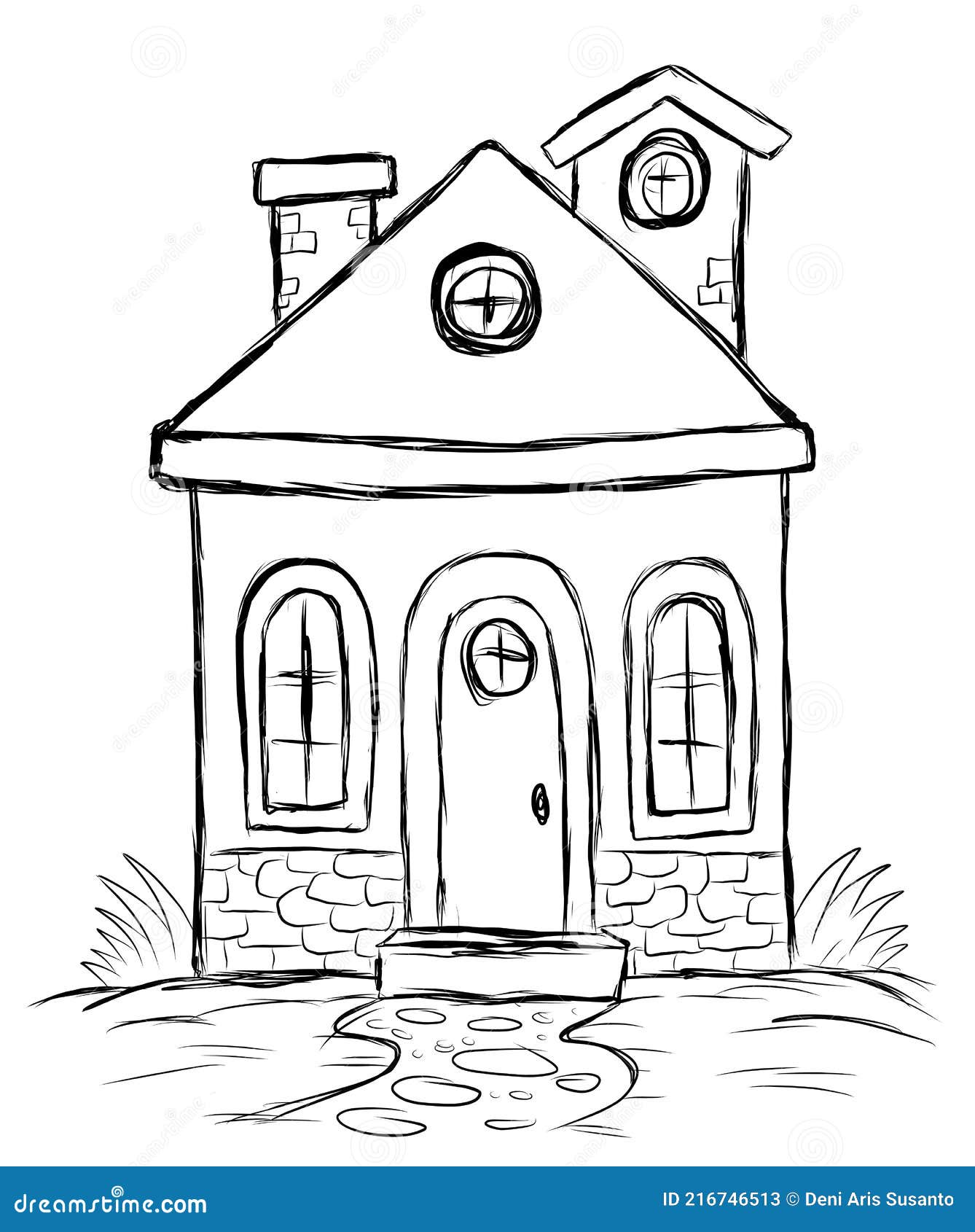 Old Stone House. Ink Sketch Stock Vector - Illustration of england ...