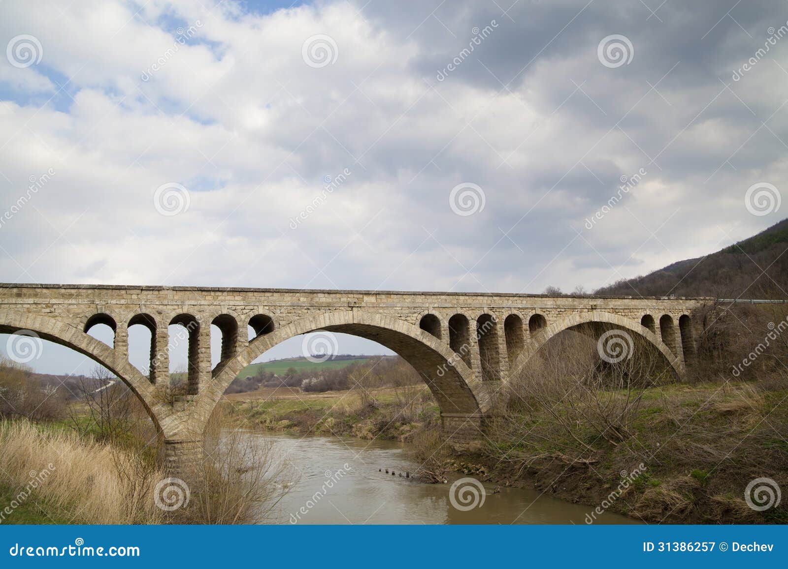 Old Stone Middle Age Bridge in Bulgaria Stock Image - Image of aqueduct ...