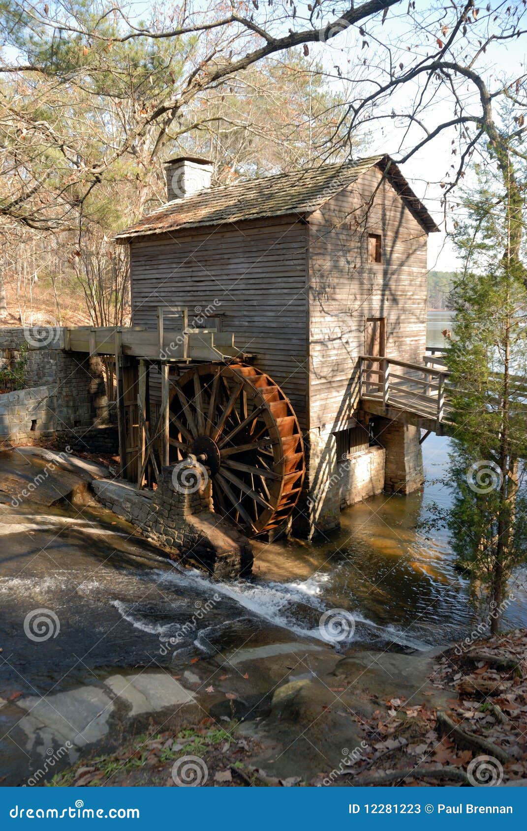 Old stone mill stock image. Image of outside, wheel, outdoors - 12281223