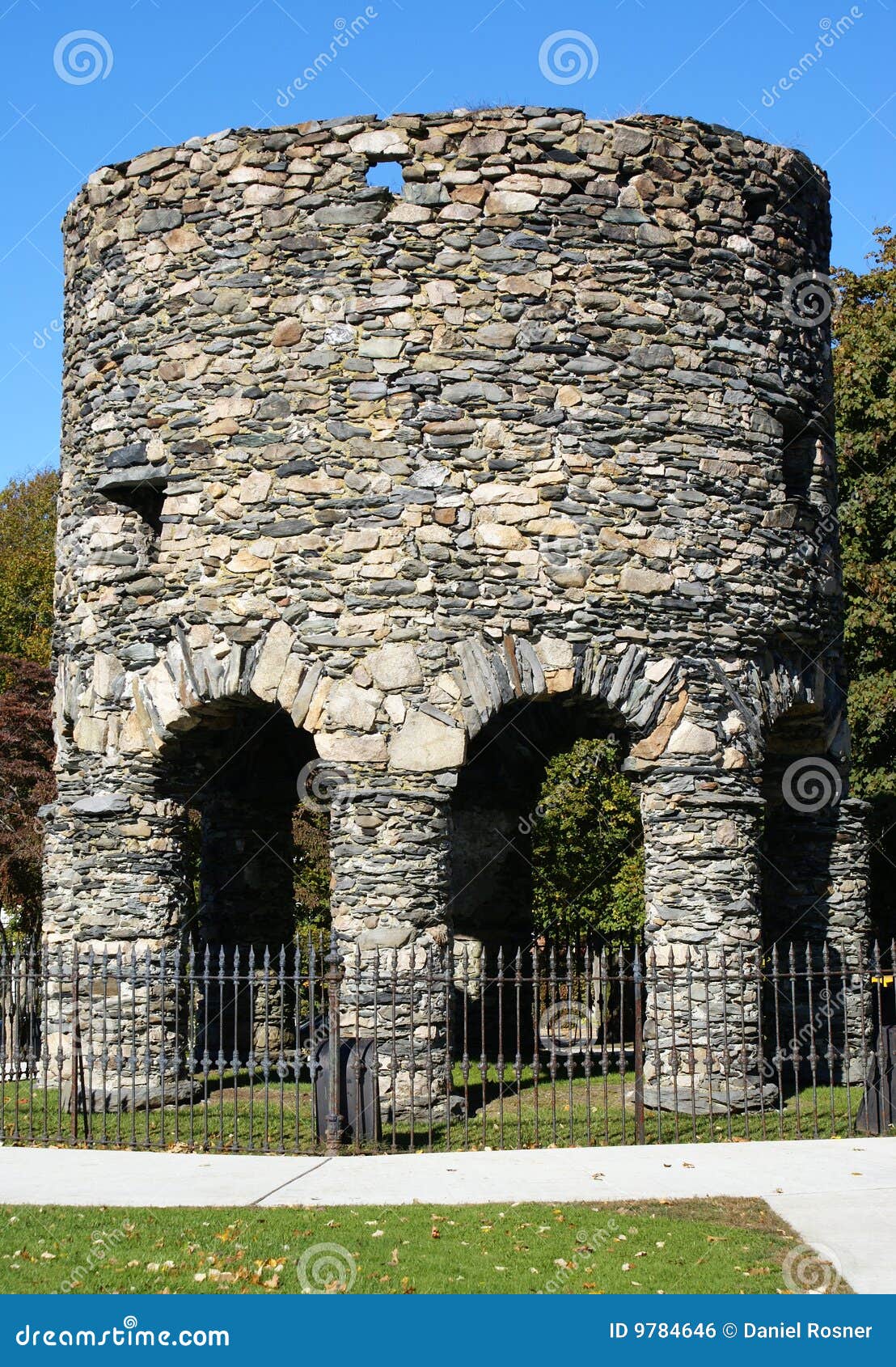 Old Stone Mill stock photo. Image of granary, rhode, native - 9784646
