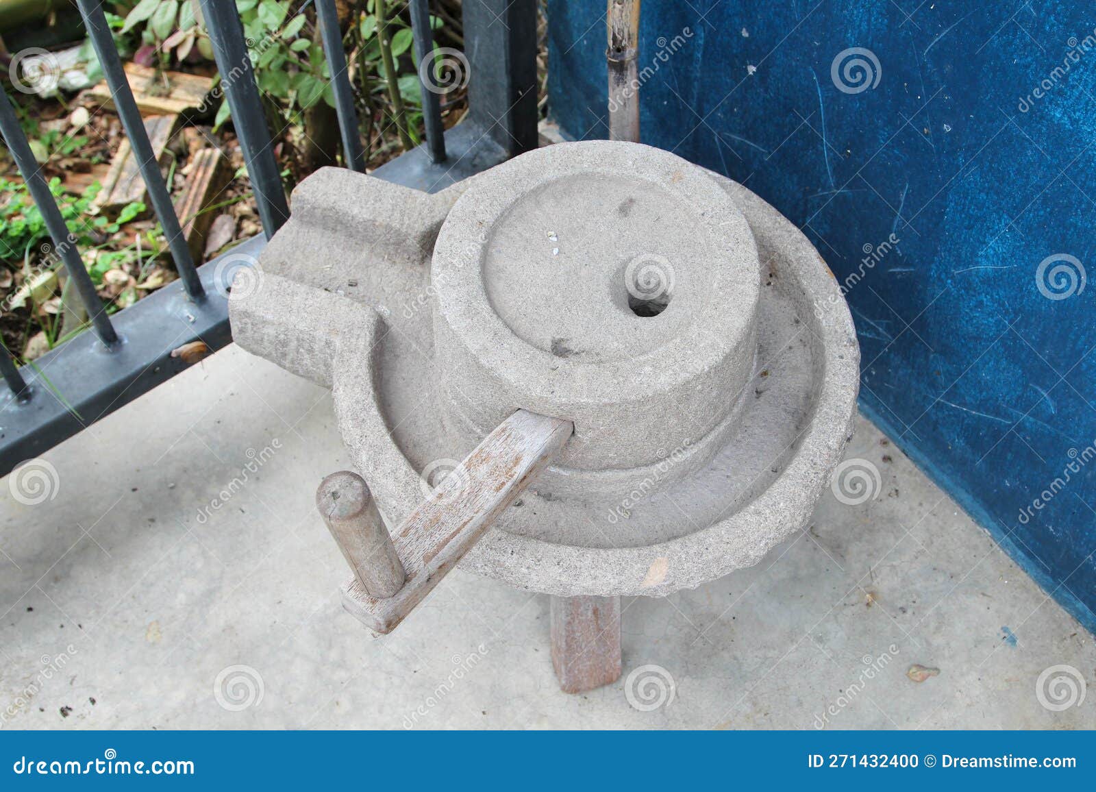 A Stone Mill Decorated in the House Stock Photo - Image of flour, thailand: 271432400