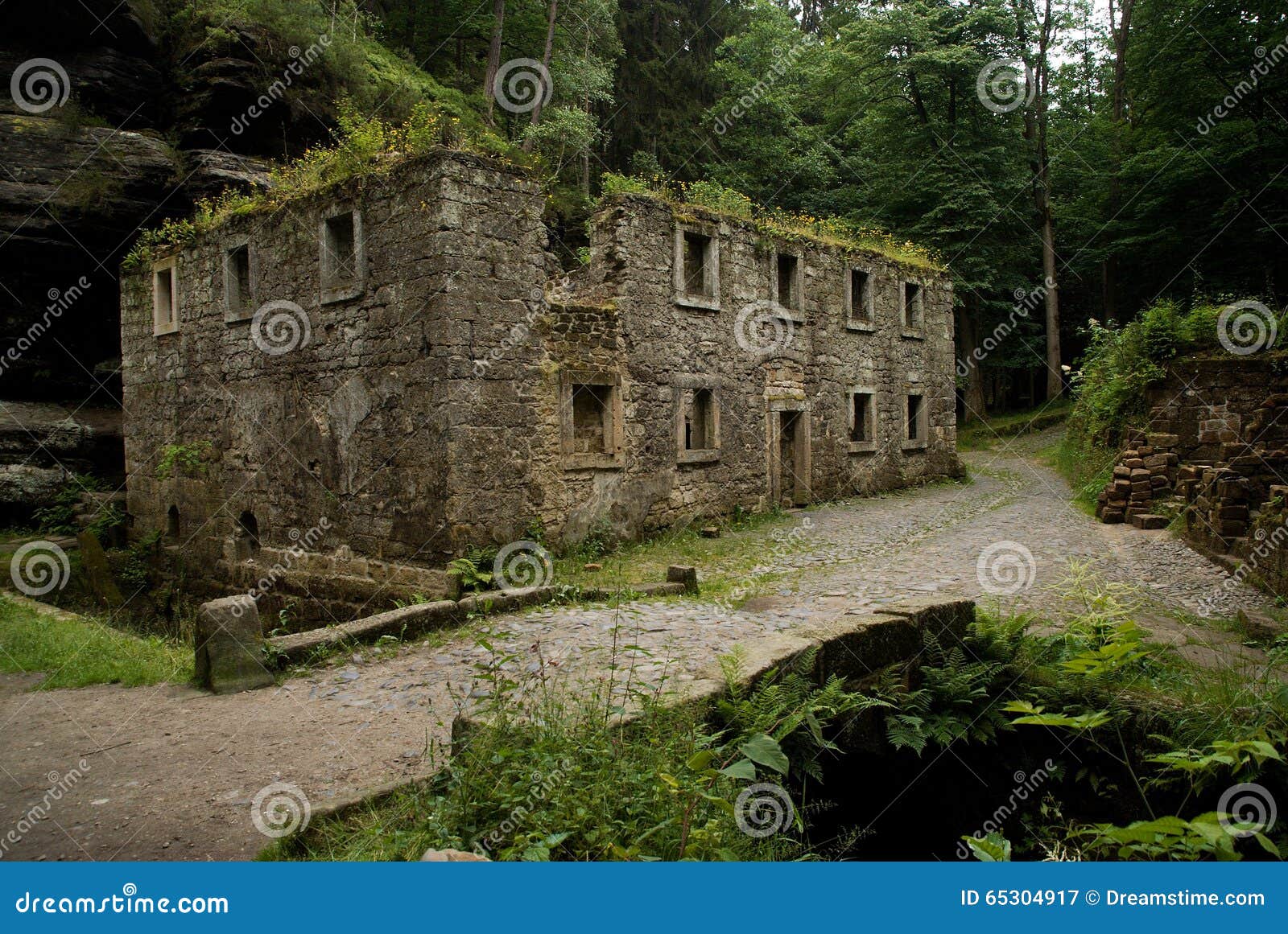 Old stone mill house stock image. Image of czech, oldfashioned - 65304917
