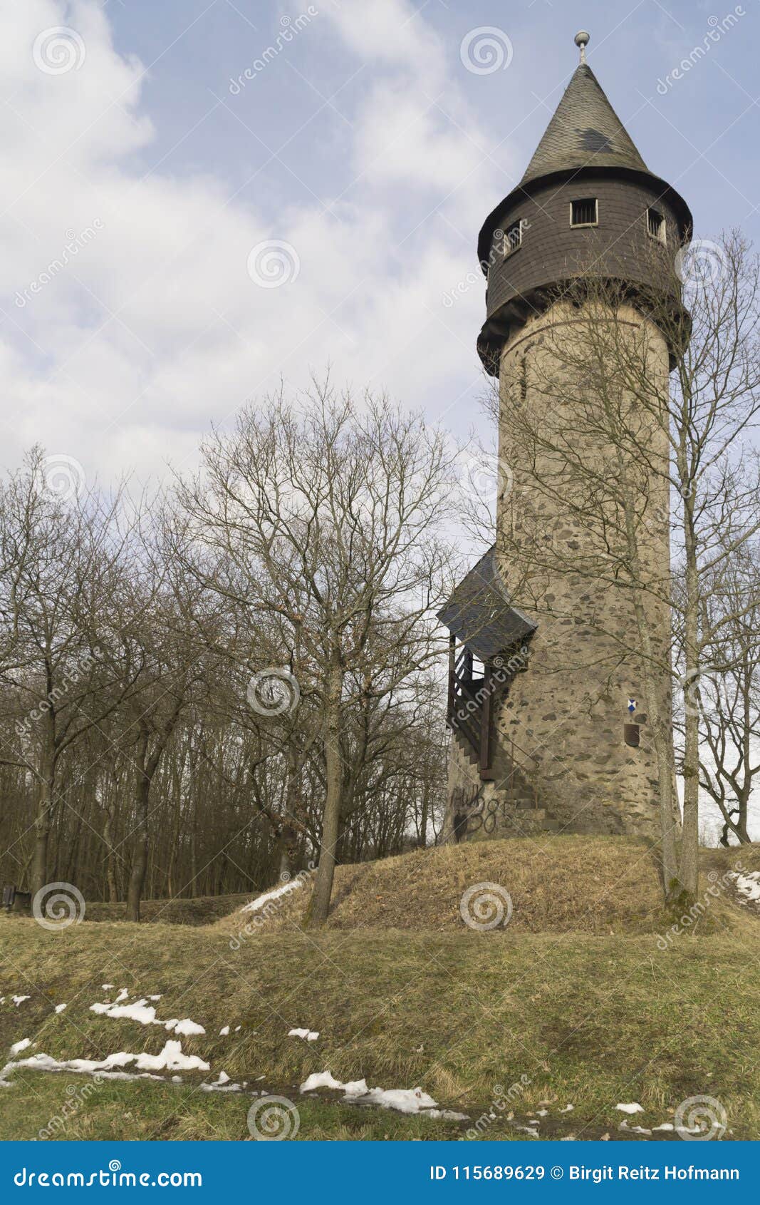 Old Stone Observation Tower Stock Image - Image of medieval ...