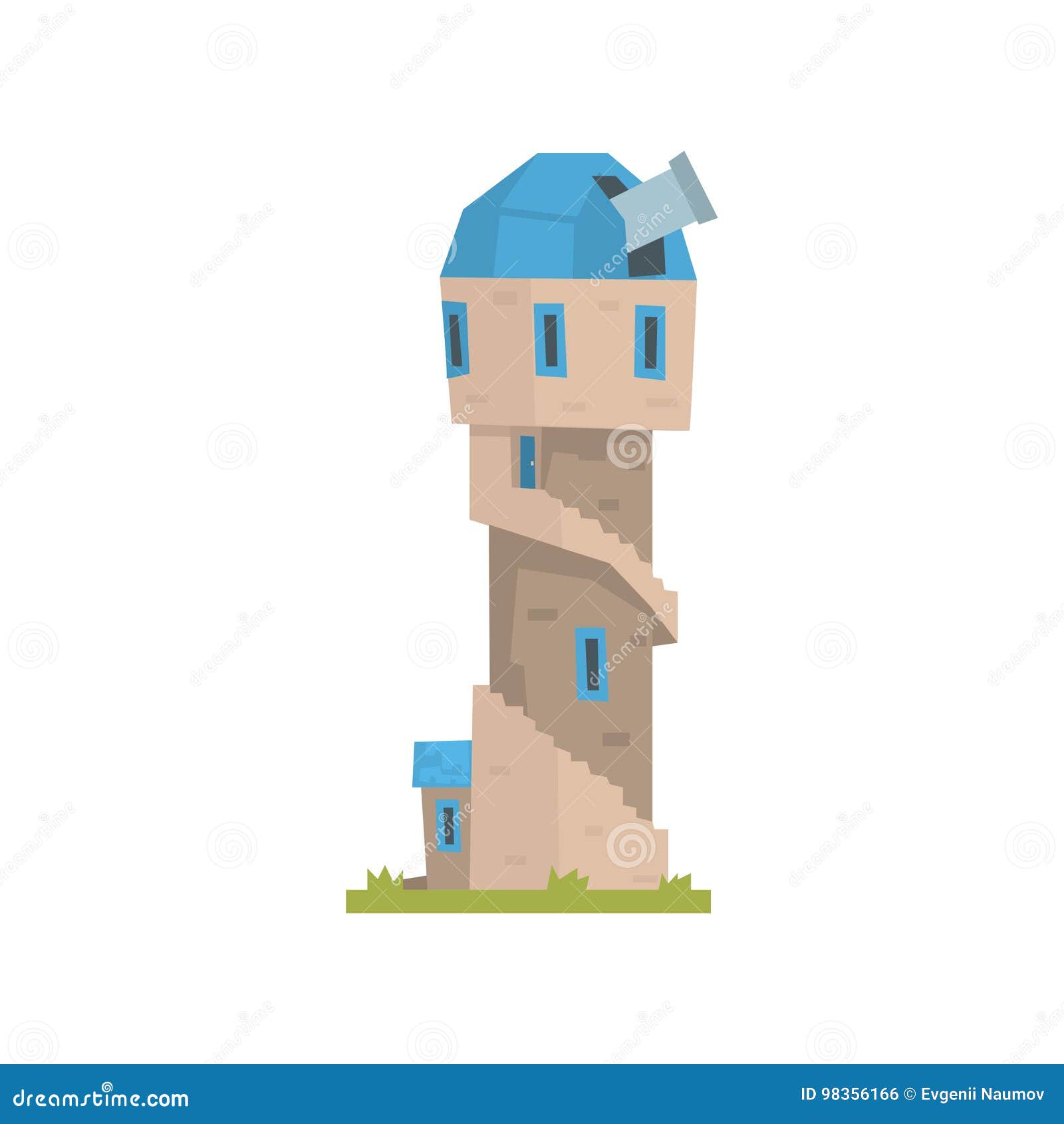 Observatory, Tower, Watchtower Solid Icon Infographics 5 Steps ...