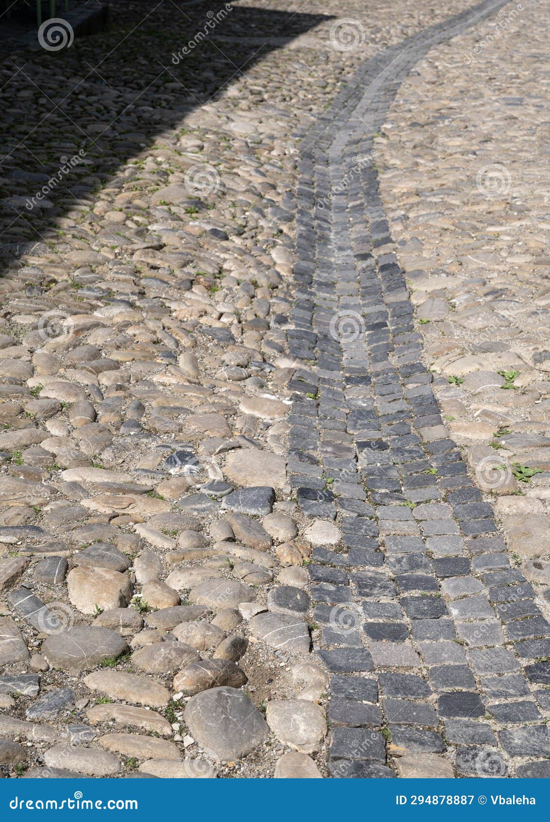 Old Stone Paved Road Water Ditch Stock Image - Image of detail, outdoor ...