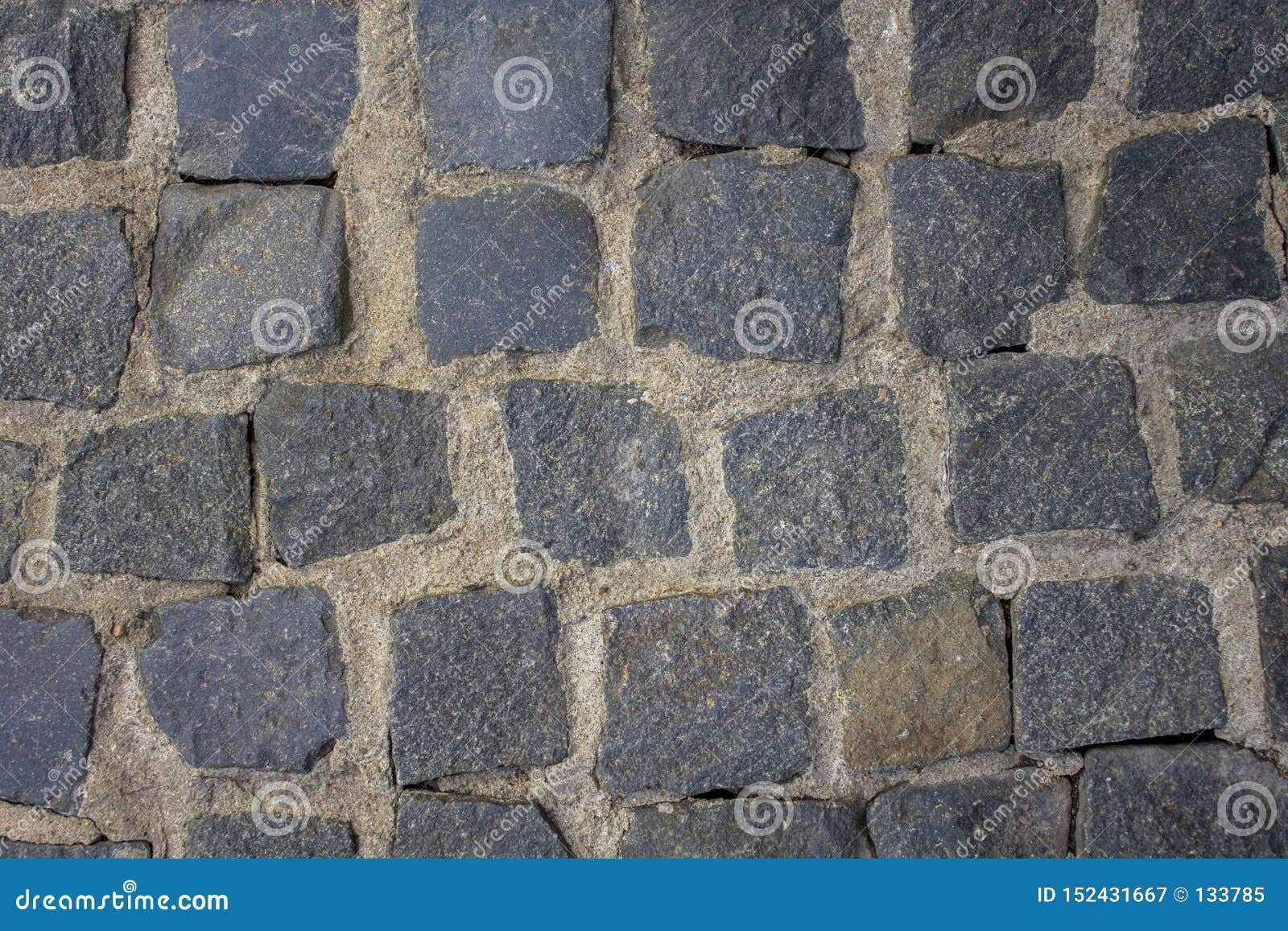 Old Stone Pavement of Blue Stones of Various Shapes and Sizes with ...