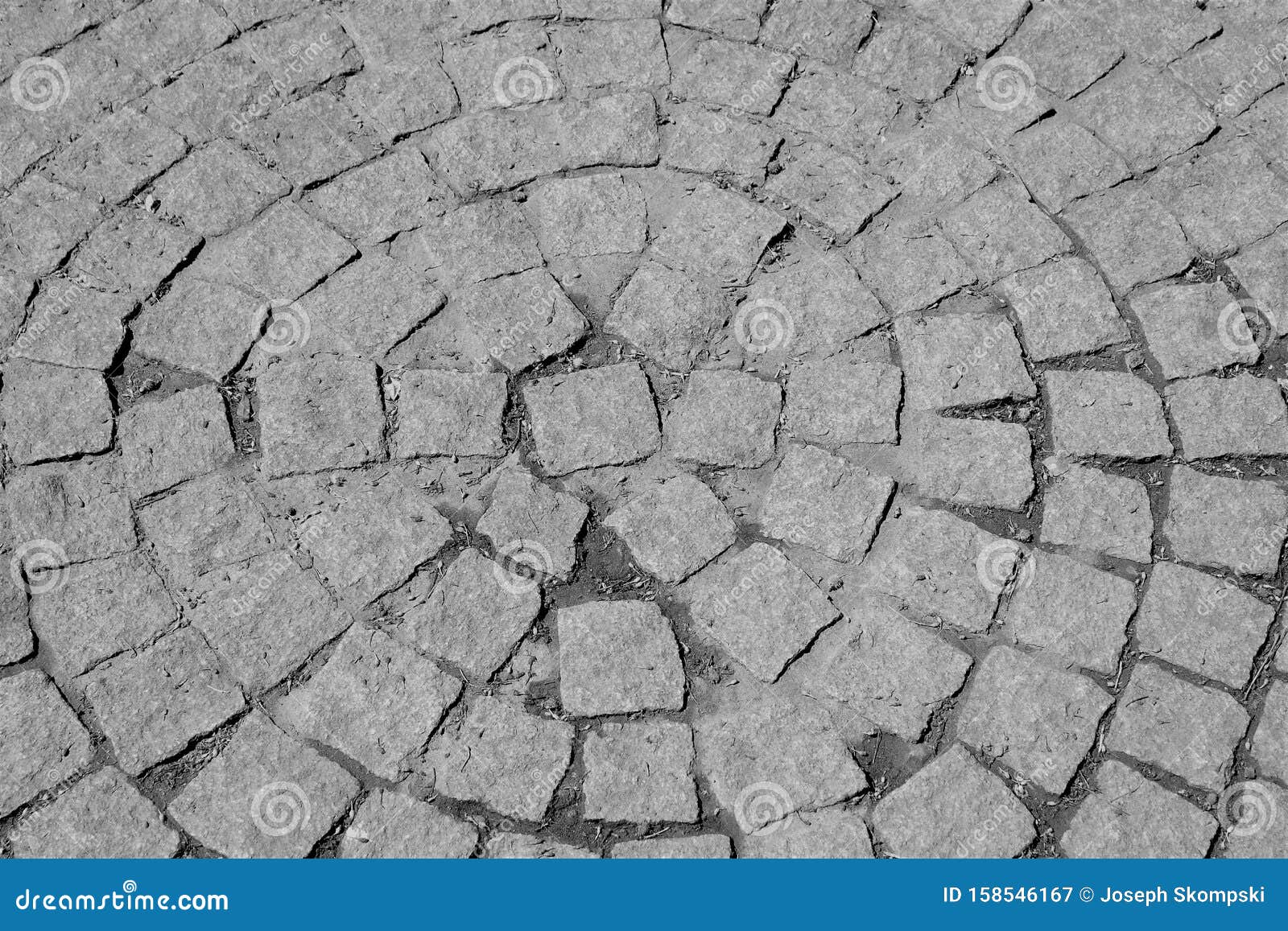 Old Stone Paver Sidewalk Texture in Circular Pattern Stock Image ...