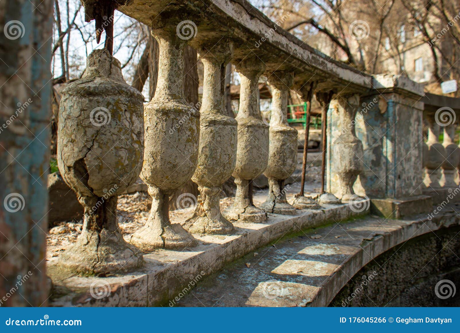 Old Stone Pillars in the Park Stock Photo - Image of culture, park ...