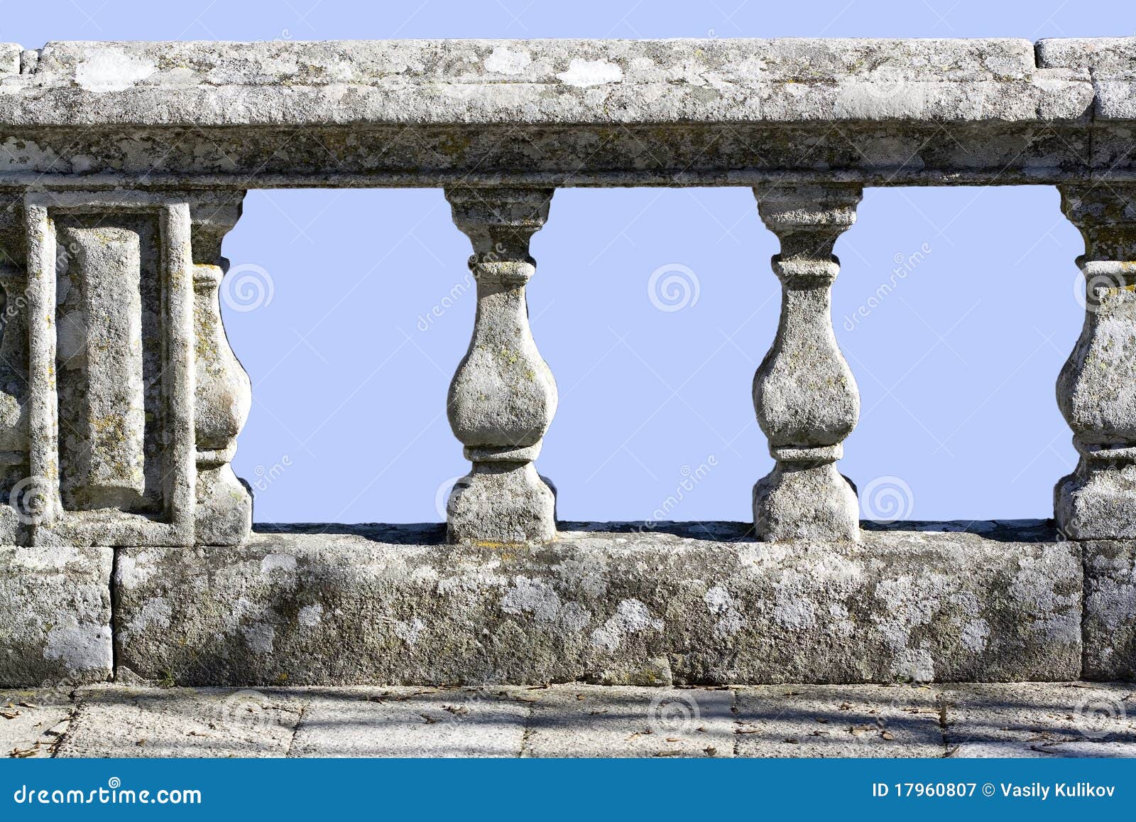 Old stone railing stock image. Image of blue, baluster - 17960807