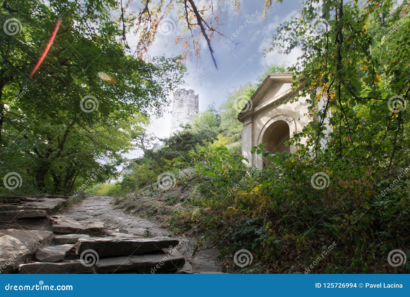 Stone castle road stock photo. Image of chappel, nature - 125726994