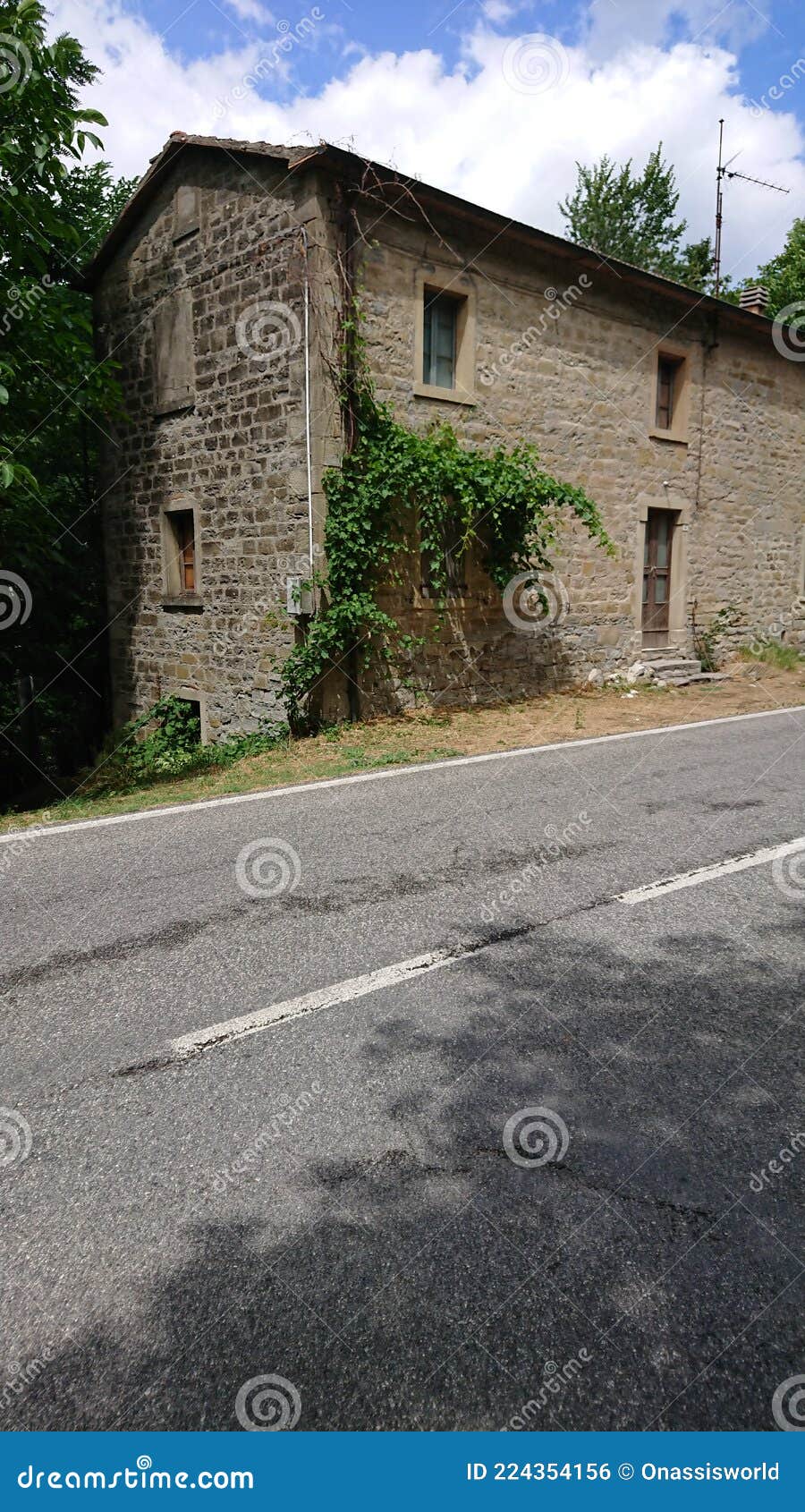 Old Stone Roadside House stock photo. Image of stone - 224354156
