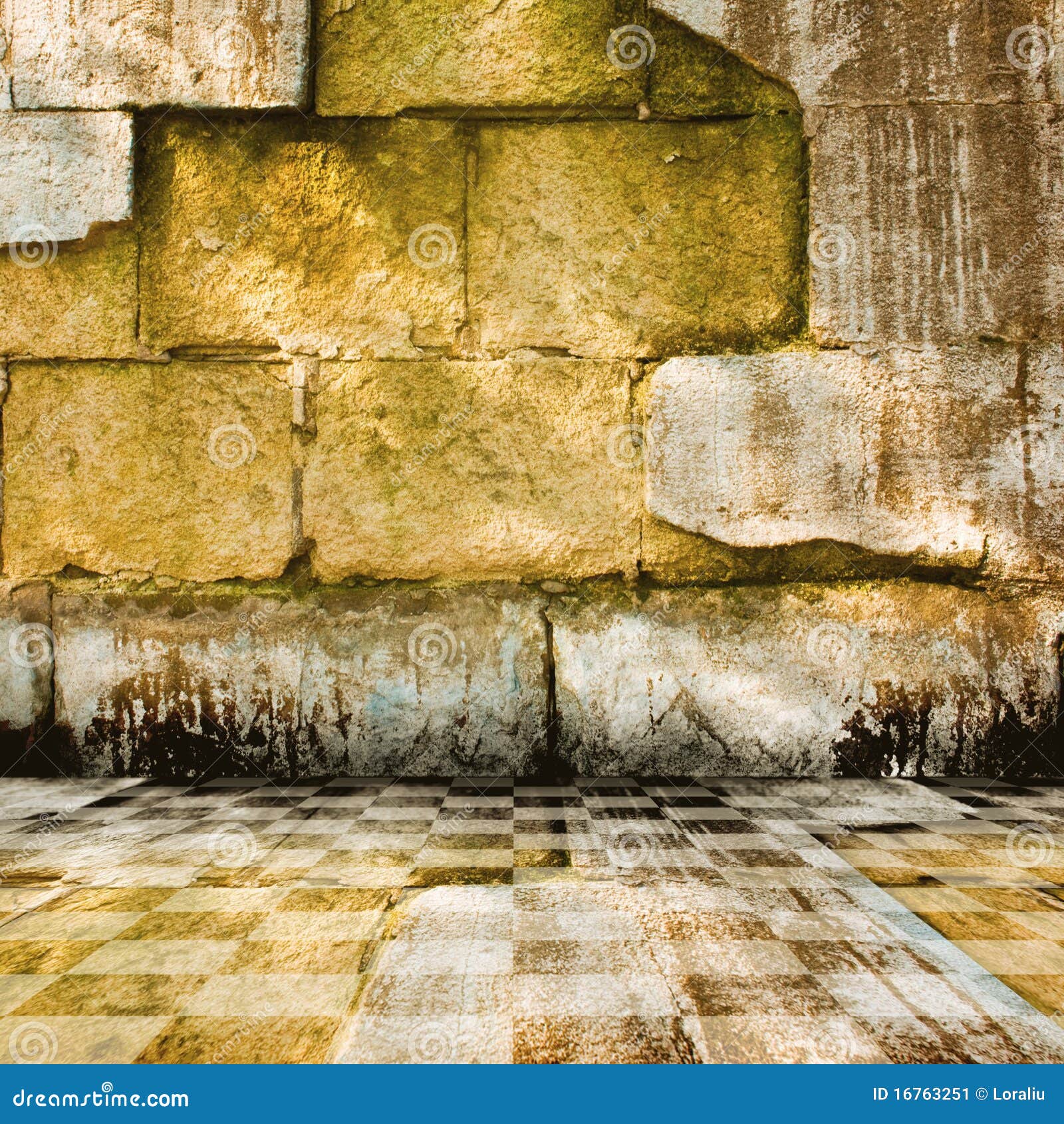 The old stone room stock illustration. Illustration of dirty - 16763251