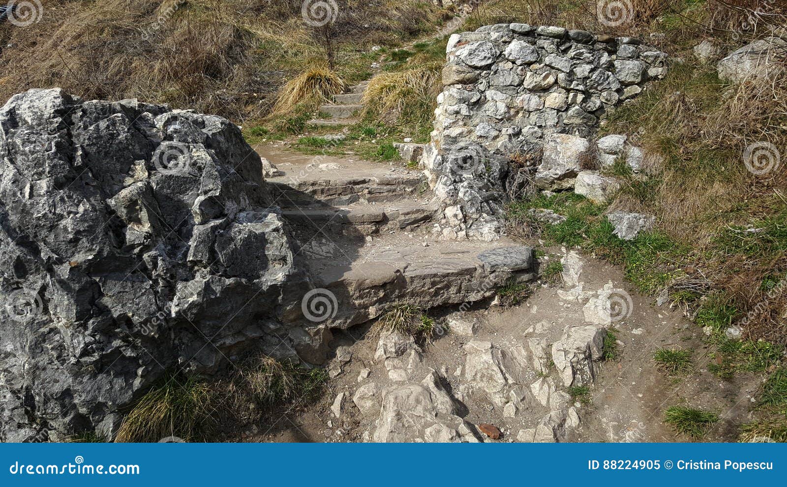 Old Stone Staircase Ancient Steps Stock Image - Image of romans, gauls ...