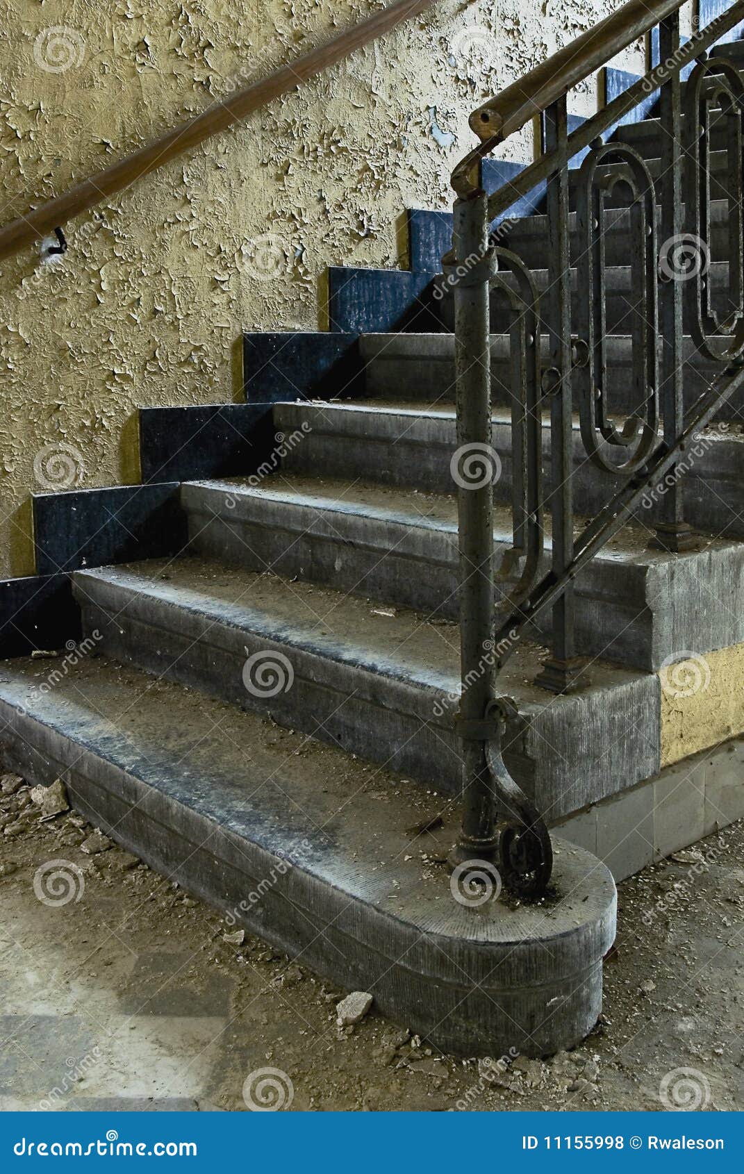 Old Stone Stairs in Abandoned Building Stock Photo - Image of rubble ...