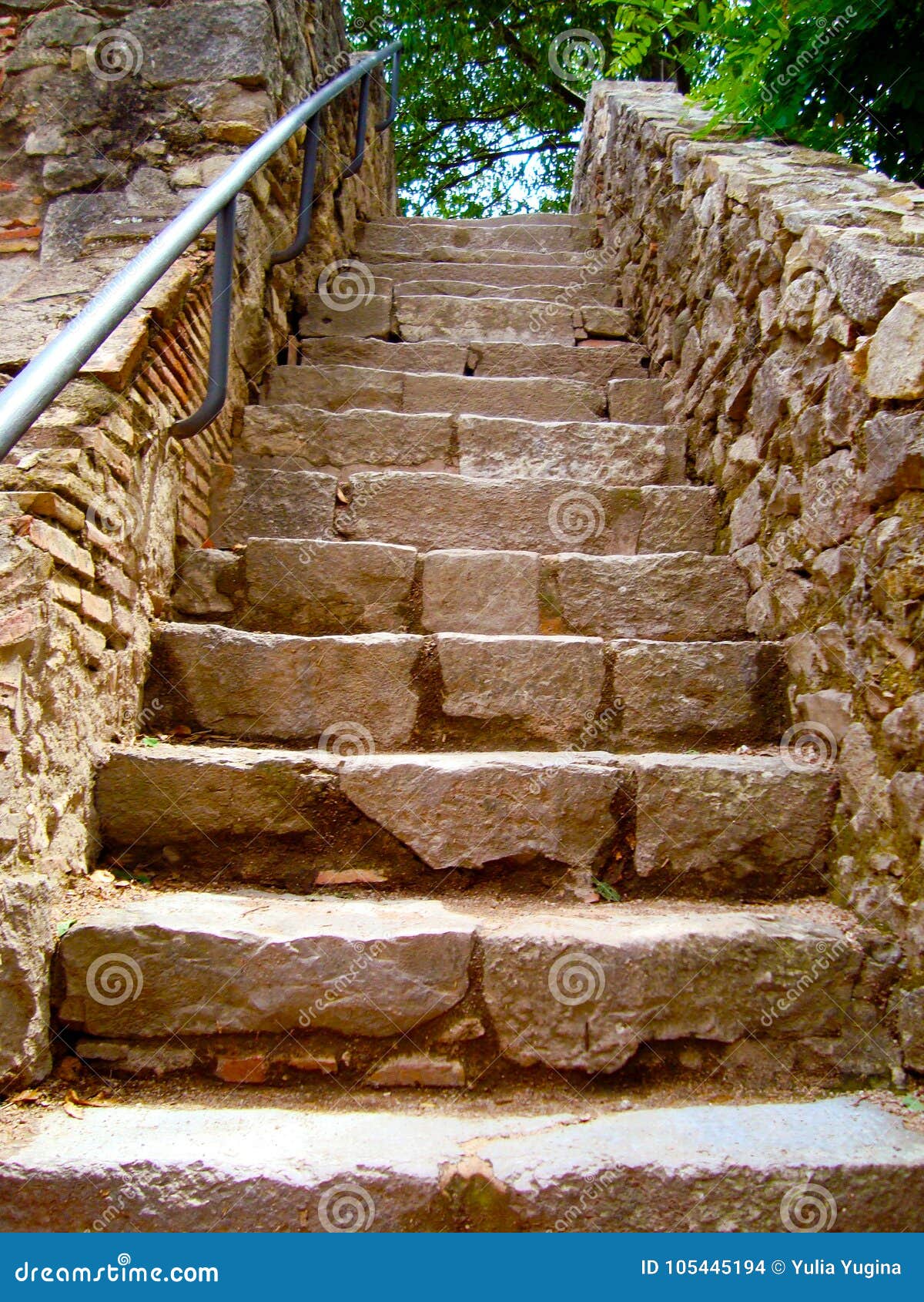 Old Stone Stairs in the Garden. Stock Photo - Image of ancient, step ...