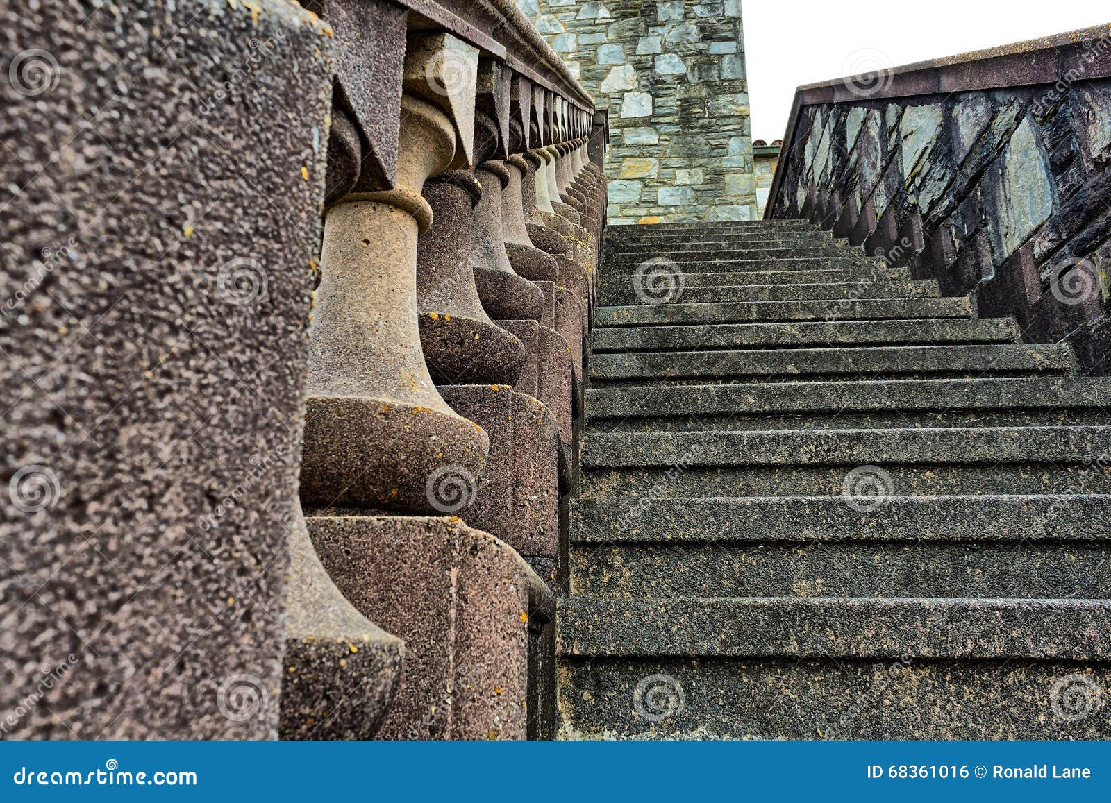 Old, Stone Stairs on Side of Building Stock Photo - Image of ...