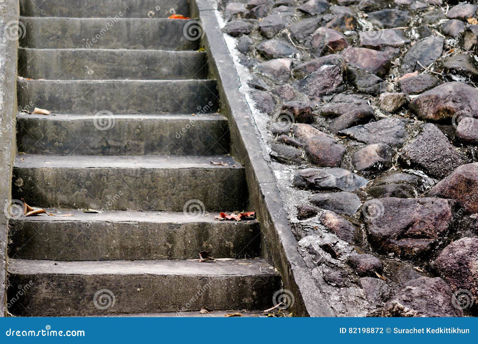 Old Stone Stairs, Wall and Floor. Stock Photo - Image of ladder, castle ...
