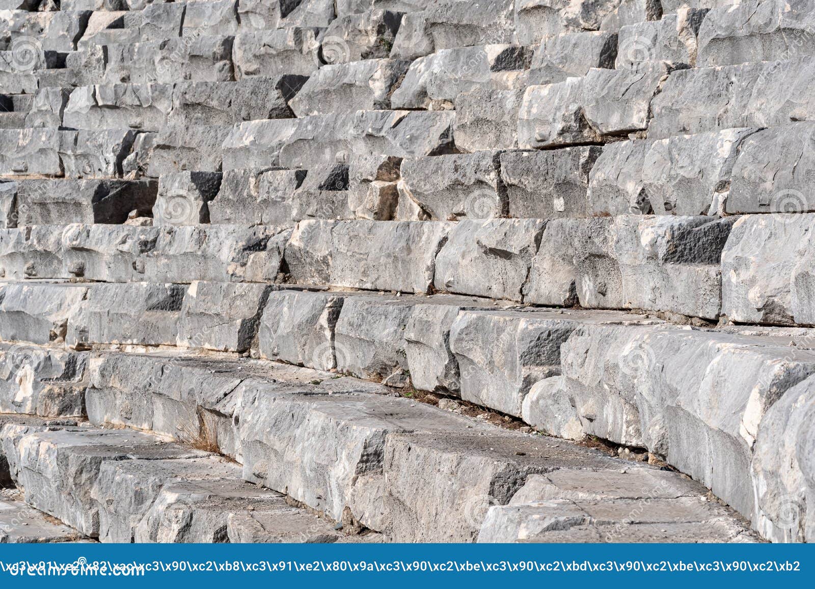 Old Stone Stands of Ruined Ancient Stadium Stock Photo - Image of ...