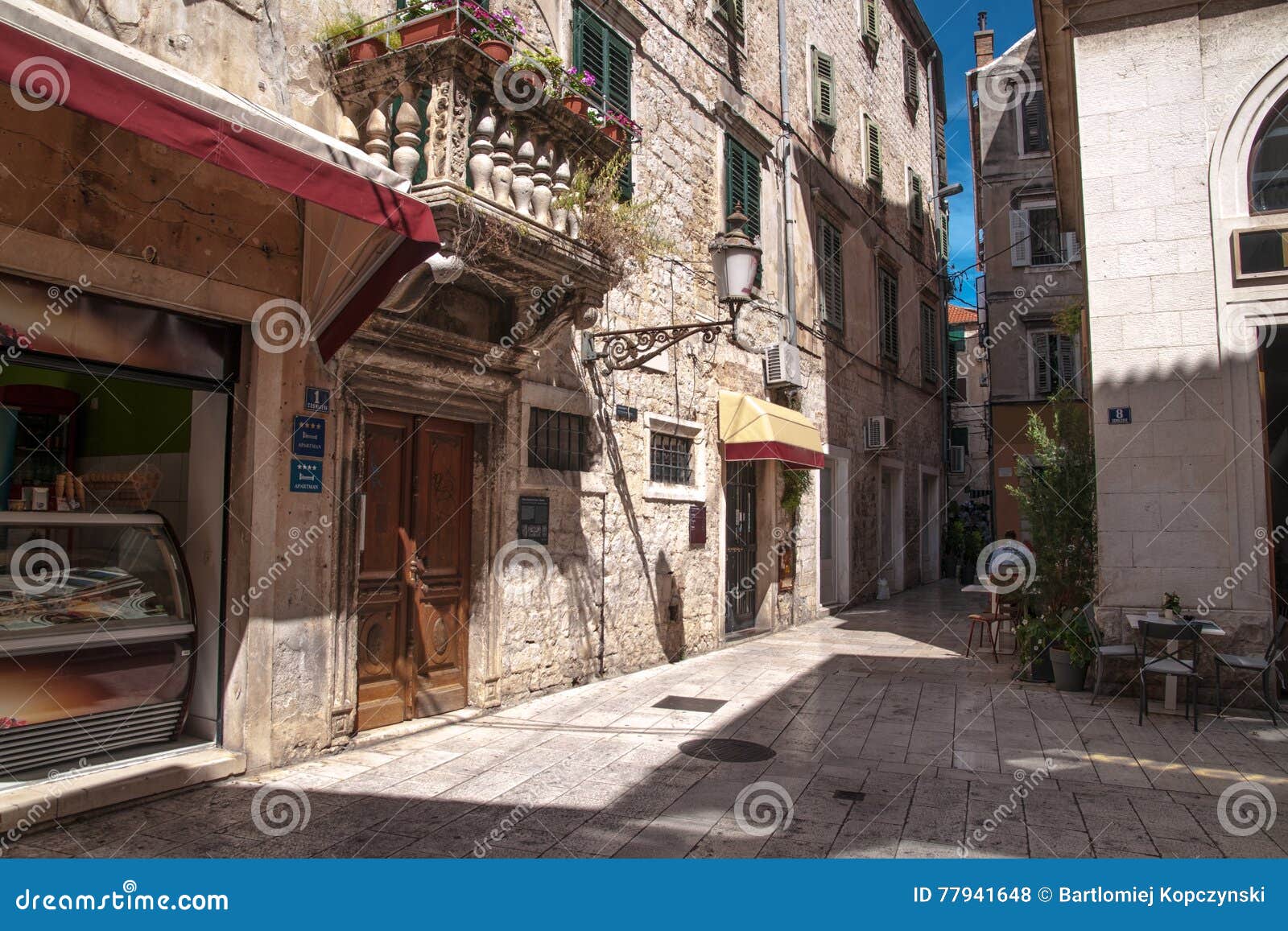Old Stone Streets of Split, Croatia Stock Photo - Image of ornament ...