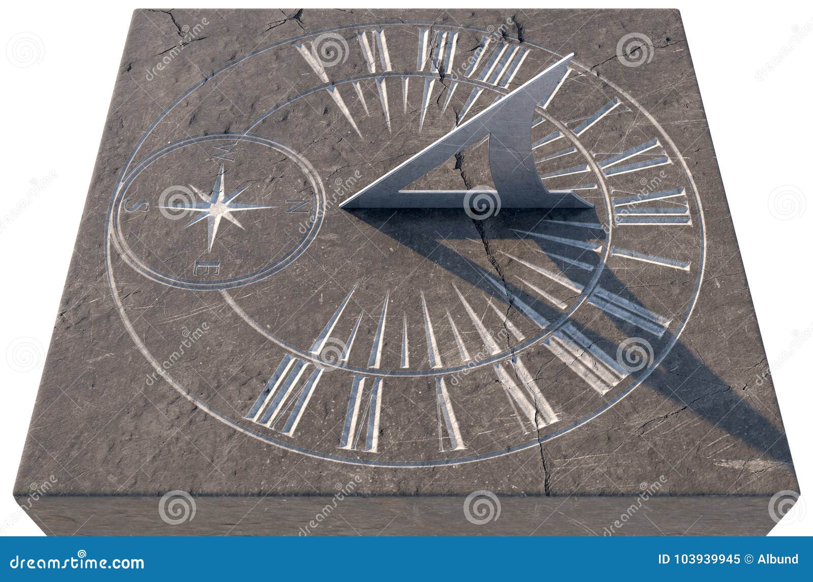 Sundial on Stone stock illustration. Illustration of gothic - 103939945