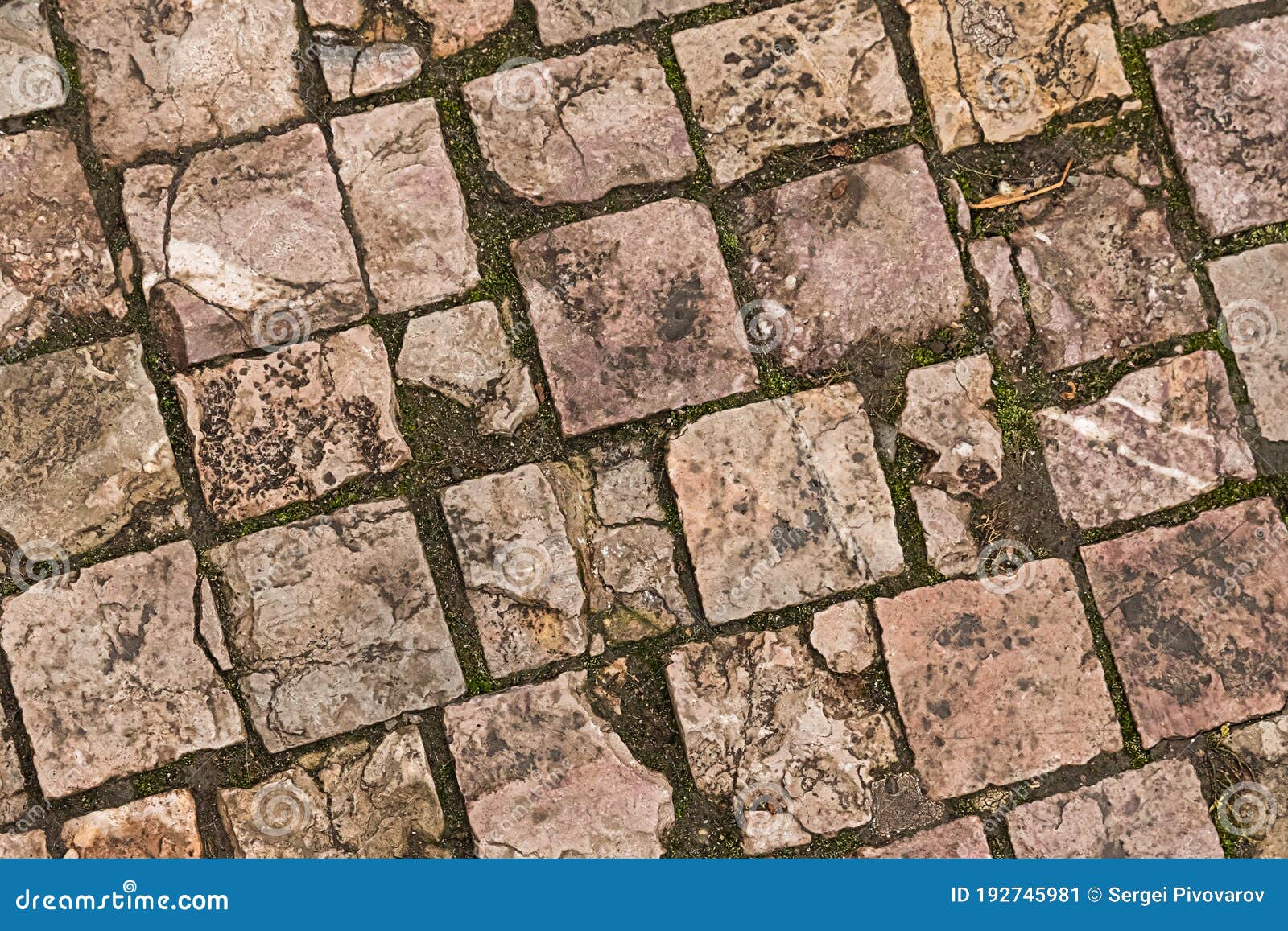 Old Stone Surface from Light Brown Blocks Granite Background Stock ...