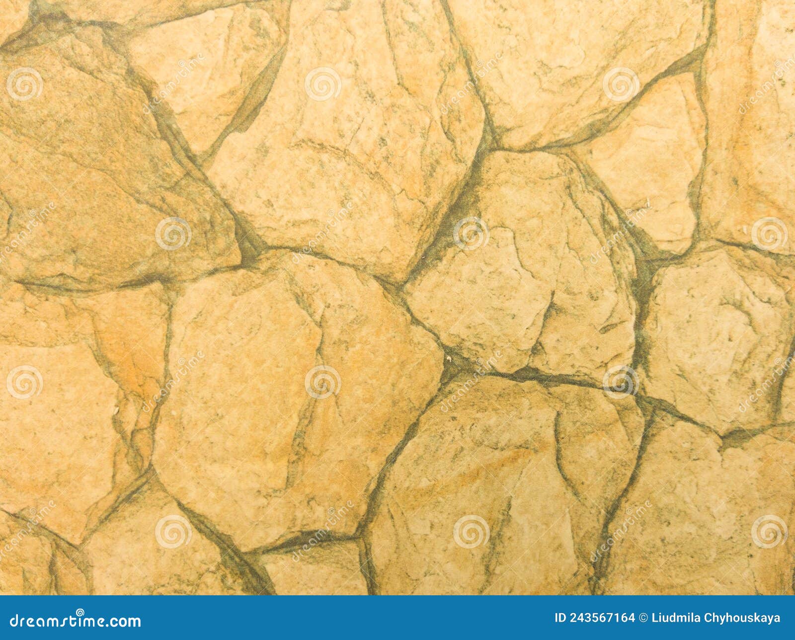 The Old Stone Surface is Yellow with a Stone Texture and Scuffs. Yellow ...