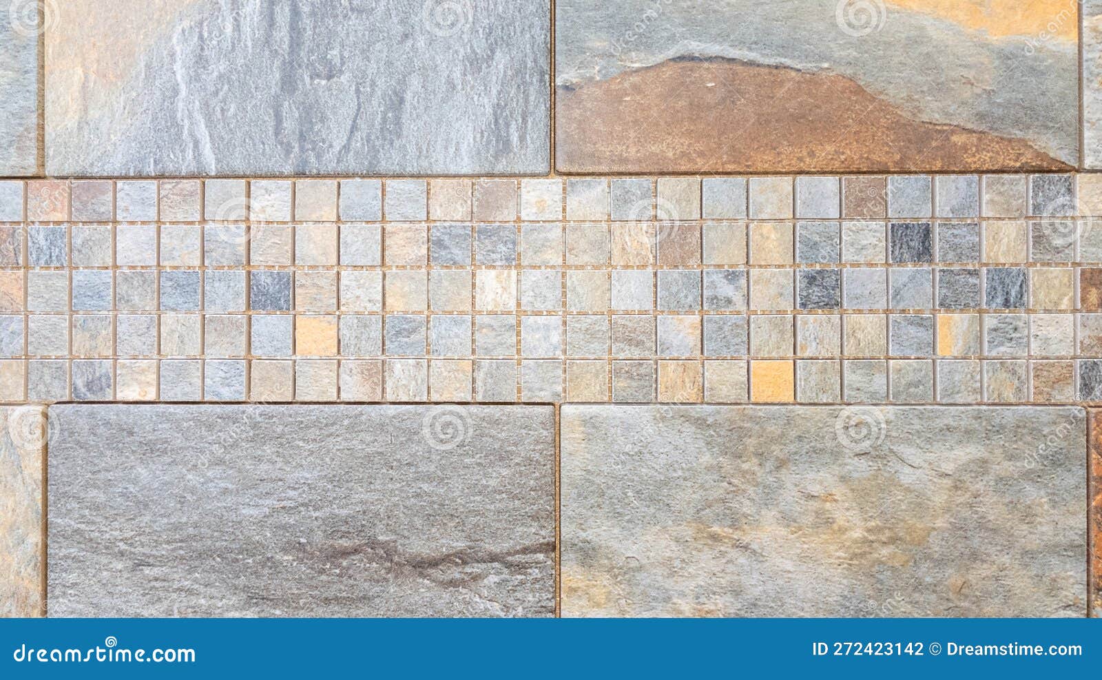 Old Stone Tile Worn Tiling Wall Background with Traces of Oxidation ...