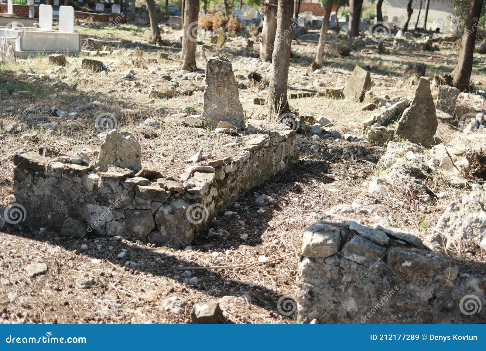 Old Stone Tombs in Cemetery. Stock Image - Image of exterior, regiment ...