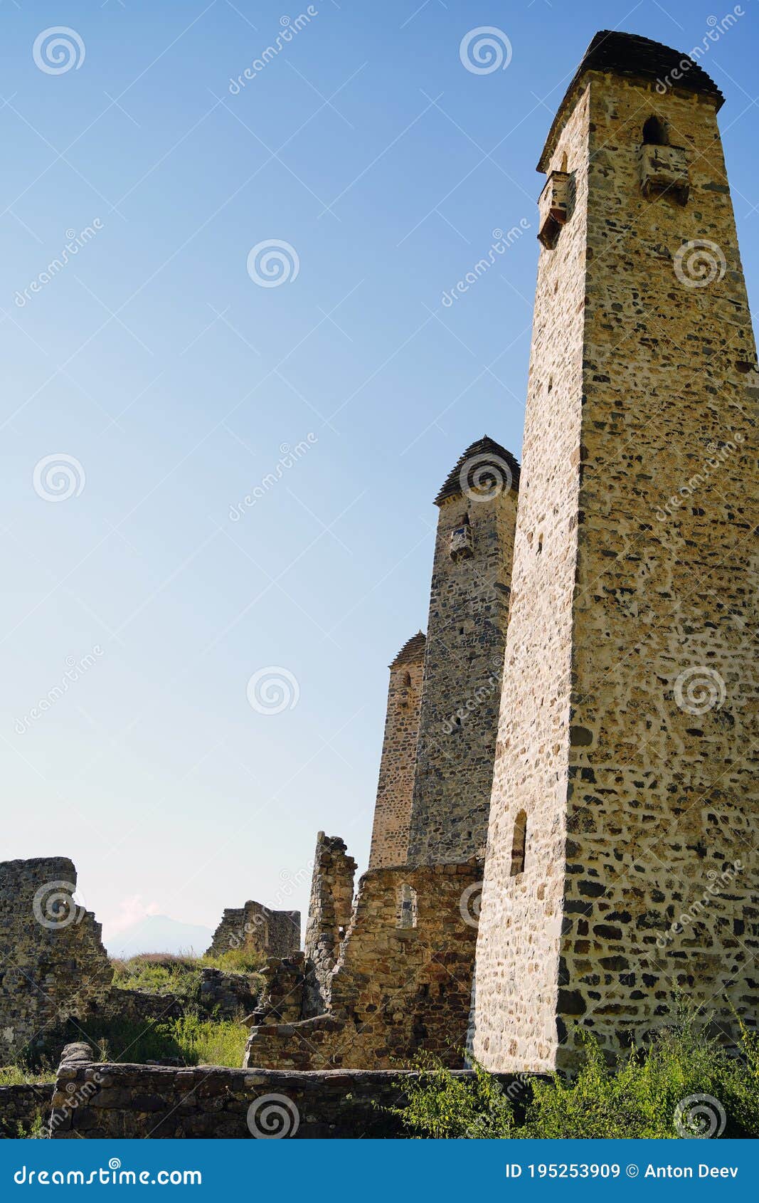 Old Stone Tower. Ancient Stone Building of Old Town Stock Image - Image ...