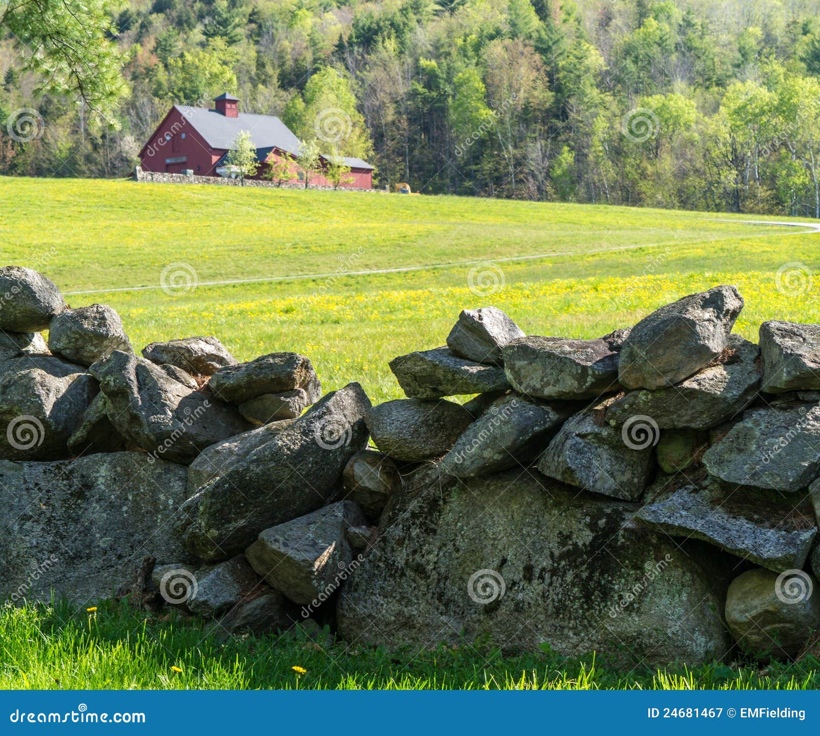 Old Stone Wall stock image. Image of boundary, pasture - 24681467