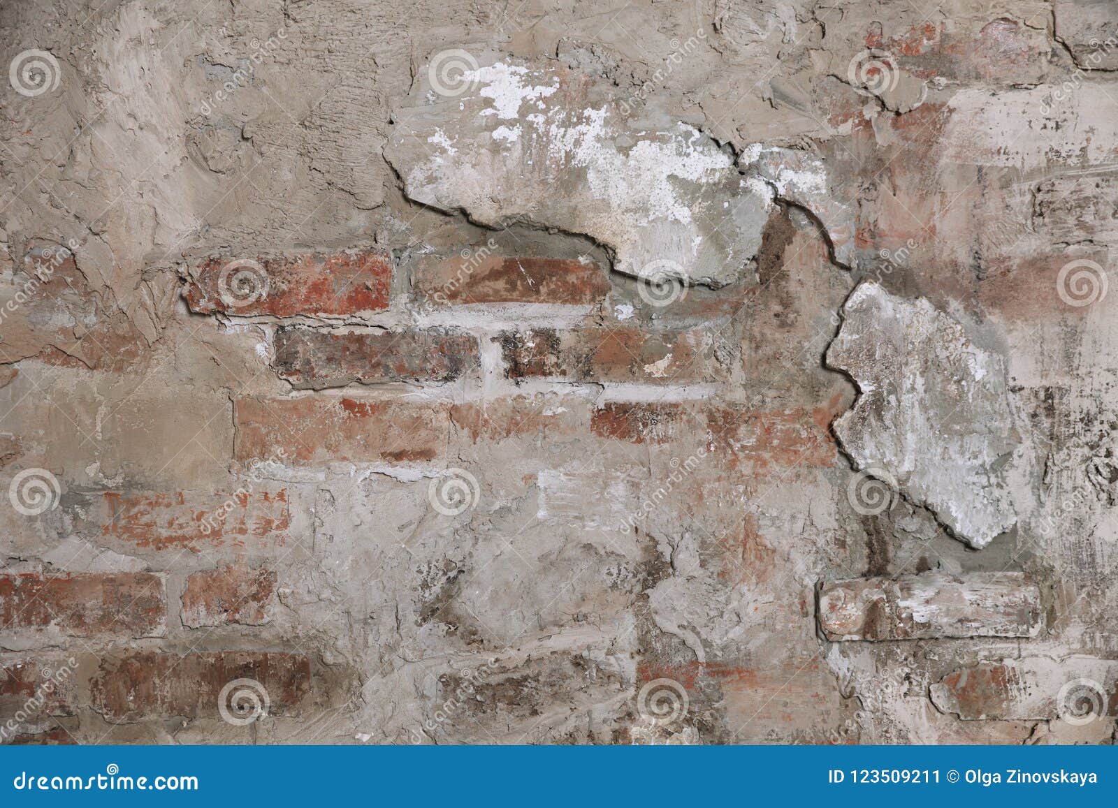 Old Stone Wall with Cracks and Brick Stock Image - Image of surface ...