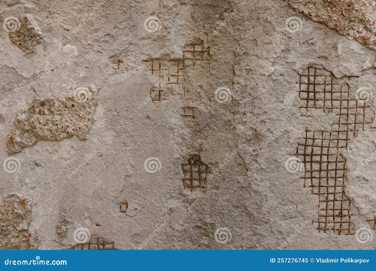 Old stone wall with cracks stock image. Image of cement - 257276745