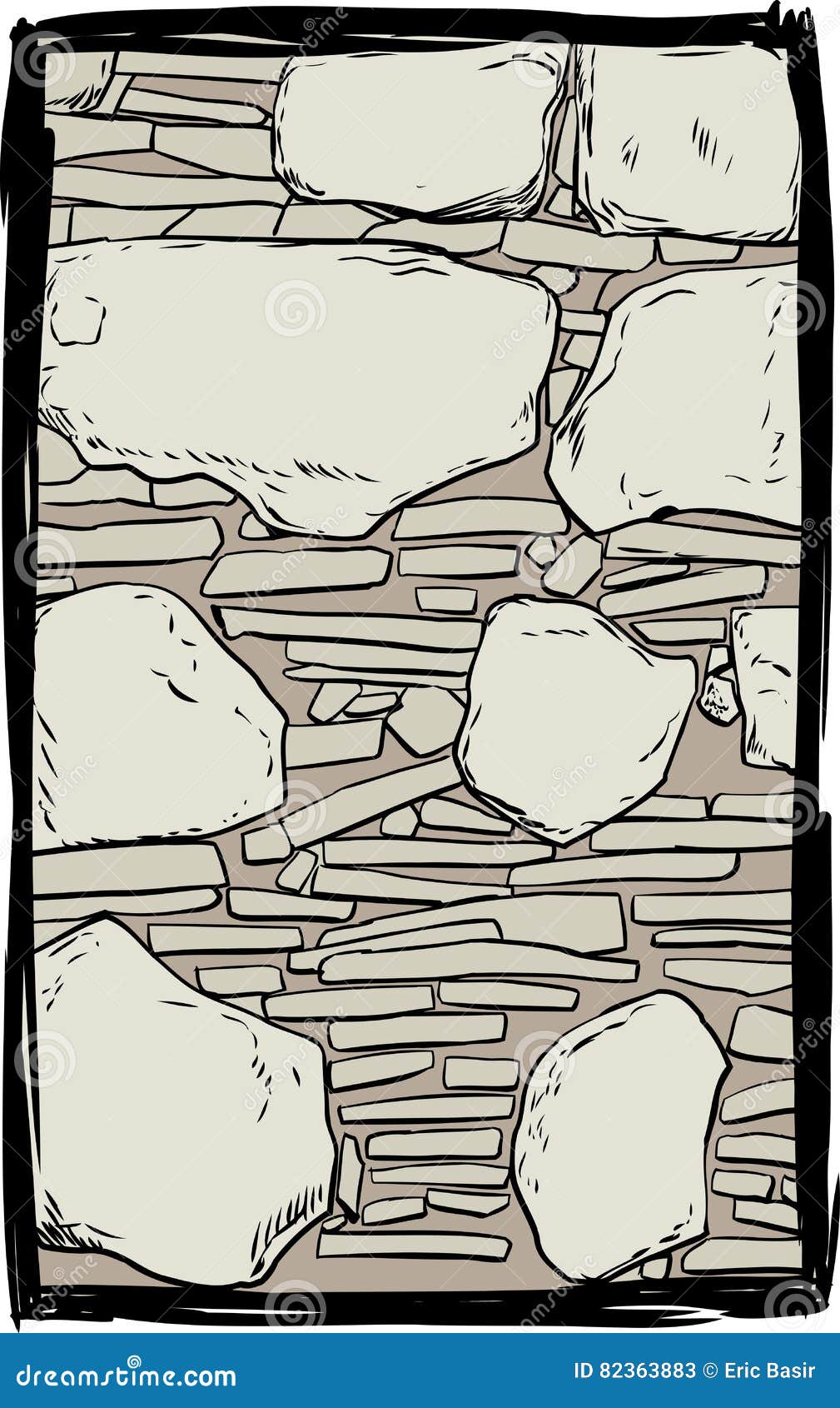 Old Stone Wall Illustration Stock Illustration - Illustration of ...