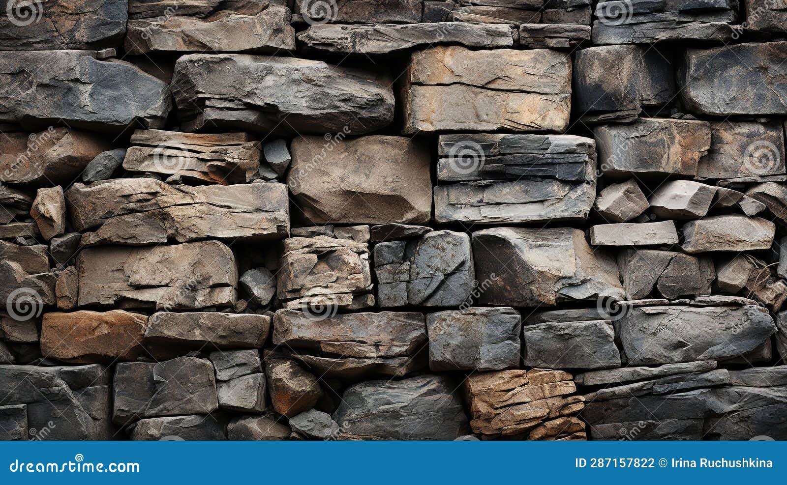 Old Stone Wall Texture Background. Generative AI Stock Illustration ...