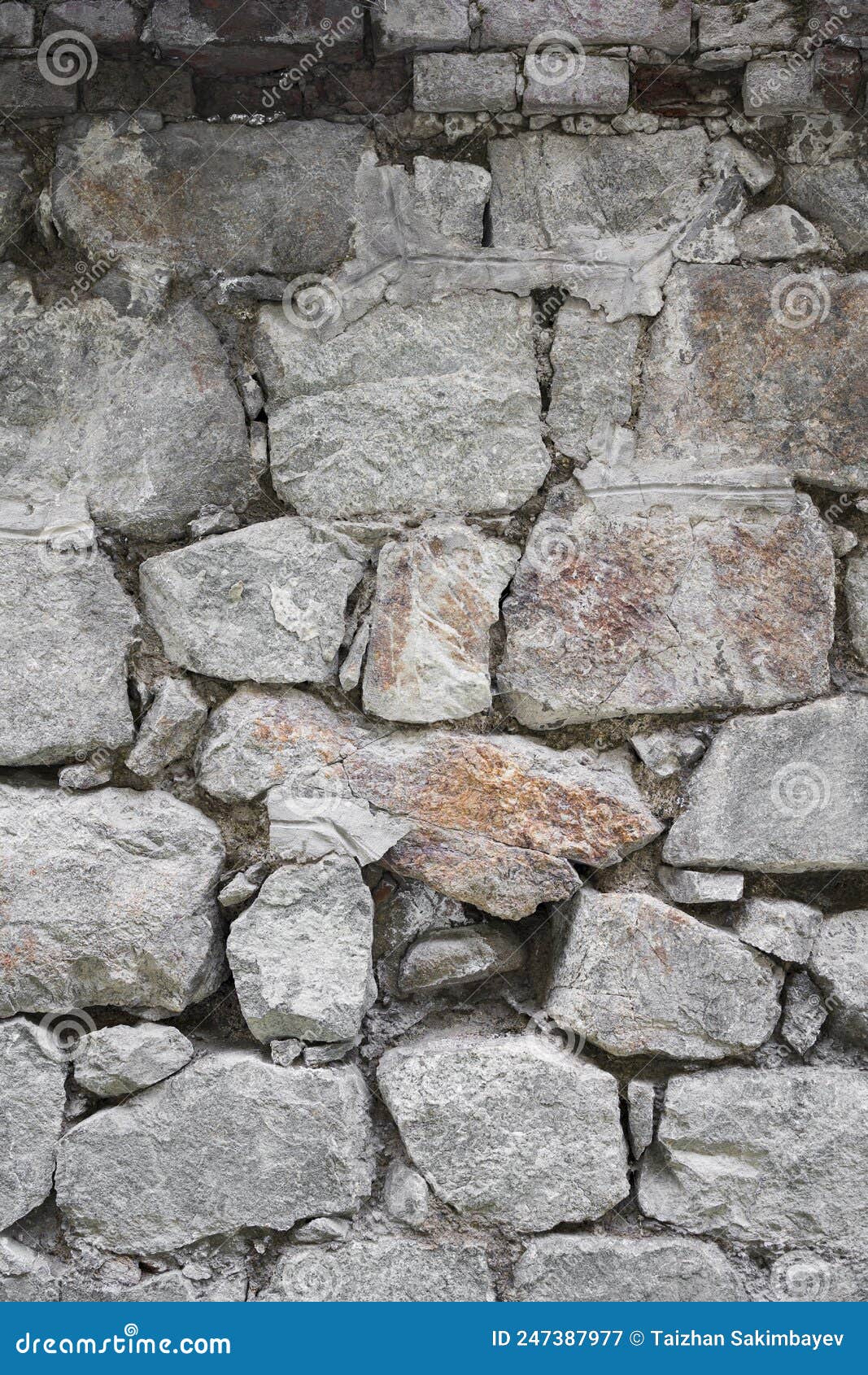 Old Stone Wall Texture Background . Rustic Style Stock Image - Image of ...