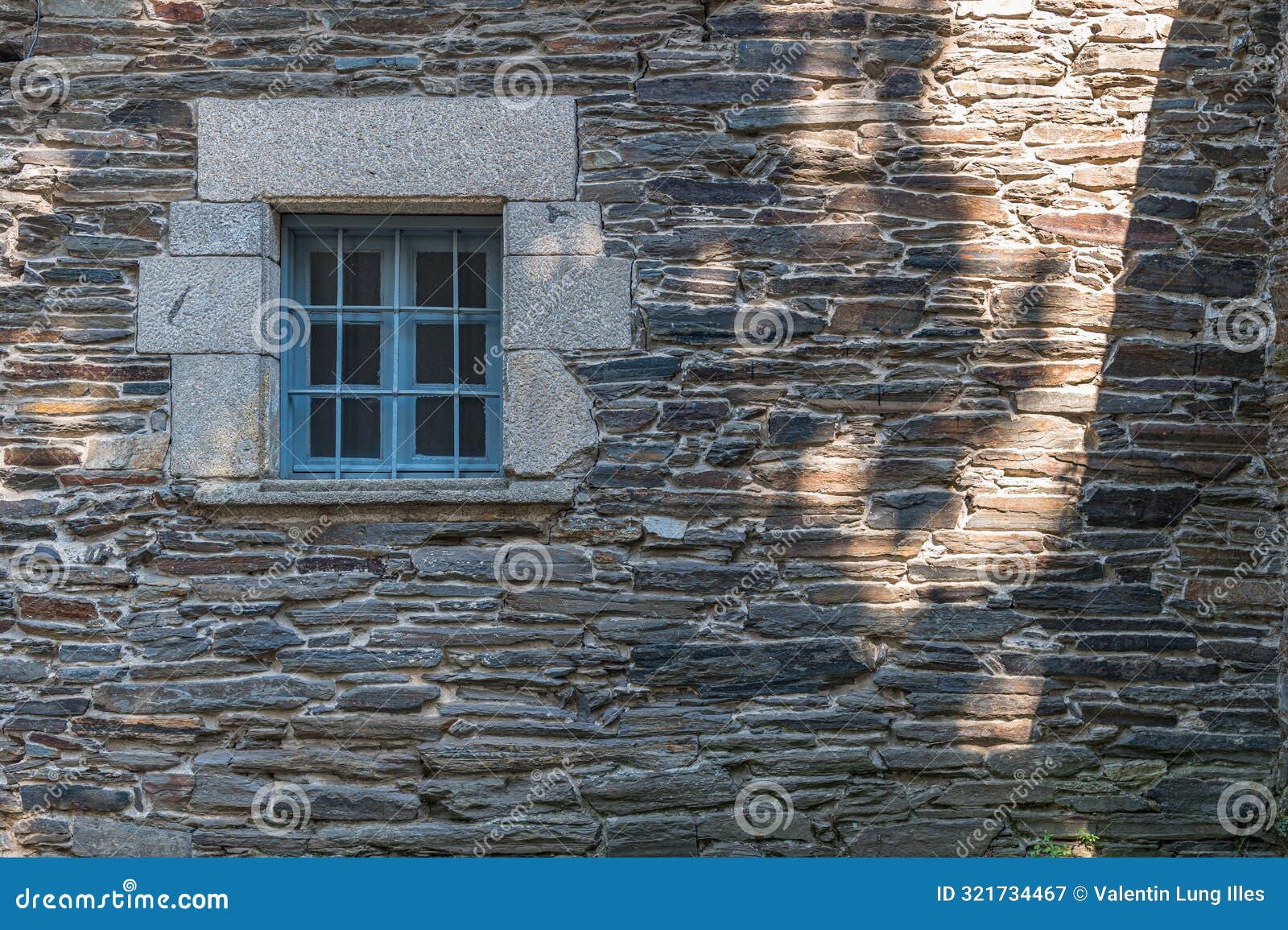 Old stone wall and window stock image. Image of building - 321734467