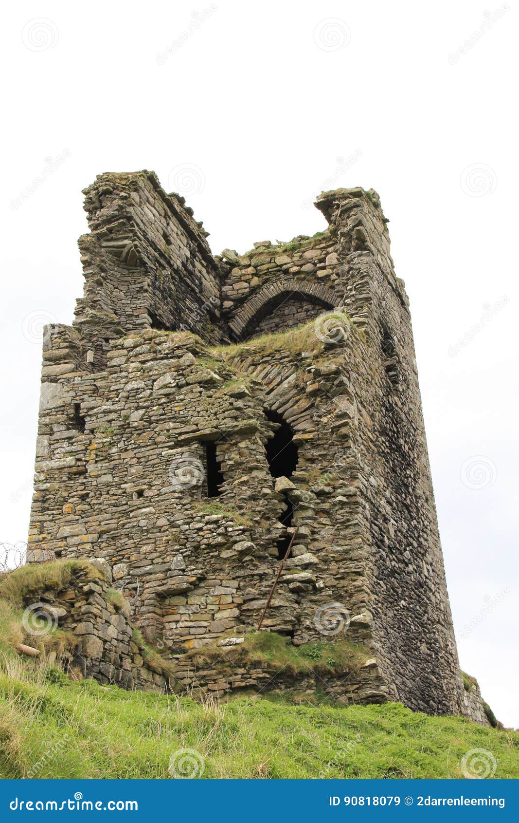 Old Stone Watch Tower stock image. Image of green, stone - 90818079