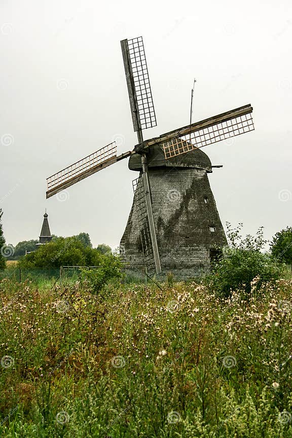 Old Stone Windmill stock image. Image of architecture - 65617917