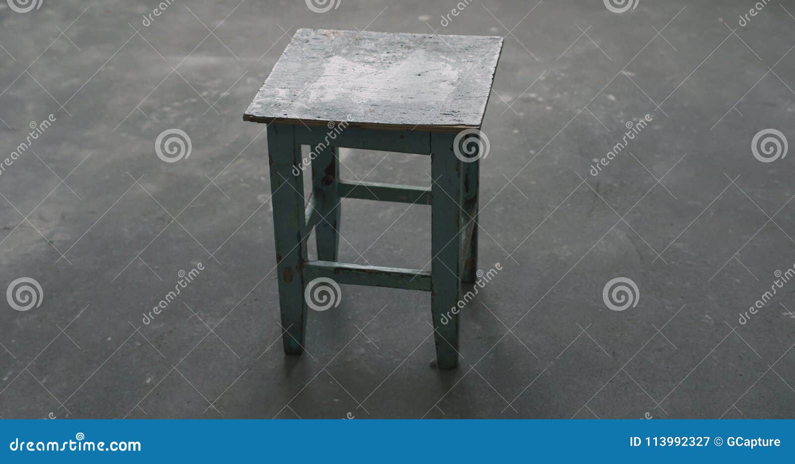 Old Stool in Empty Room during Renovation Stock Image - Image of grunge ...