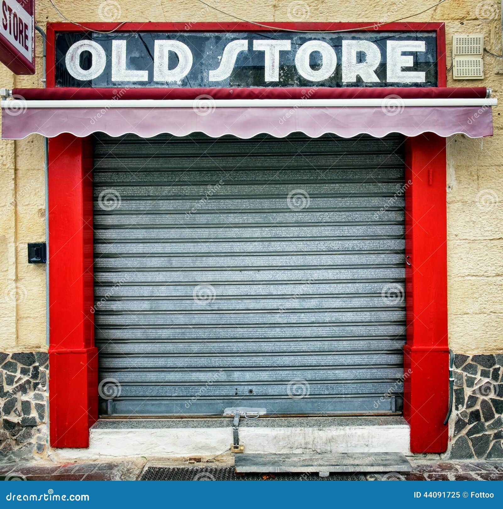 Old store front stock image. Image of antique, peeled - 44091725