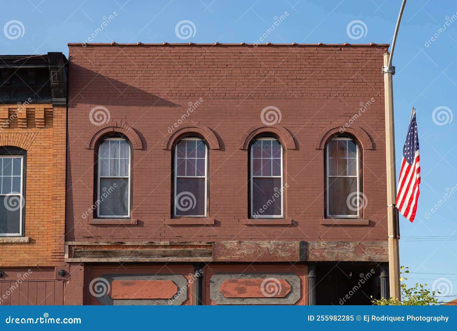 Old Storefronts in Small Town Stock Image - Image of antique, door ...