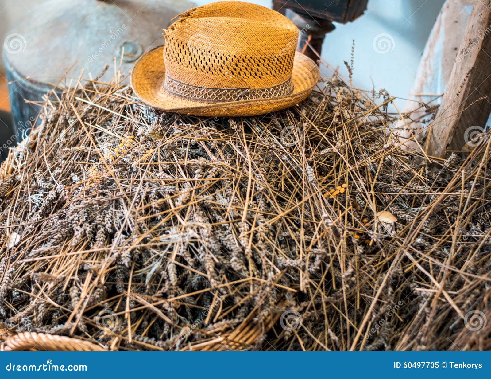 Old straw hat stock image. Image of accessory, background - 60497705