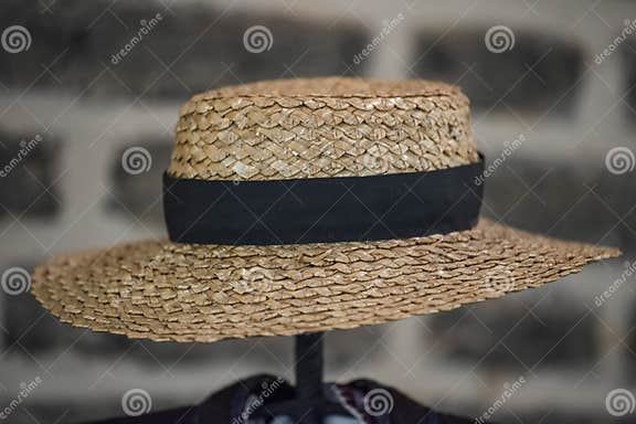 Old Straw Hat. Rustic Straw Hat from the 16th Century. Stock Image ...