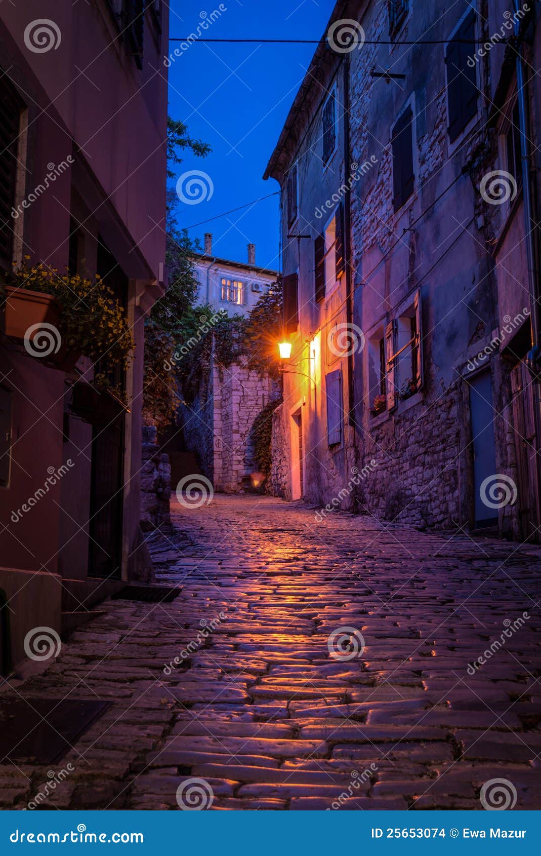 Old street stock photo. Image of house, door, brick, lane - 25653074