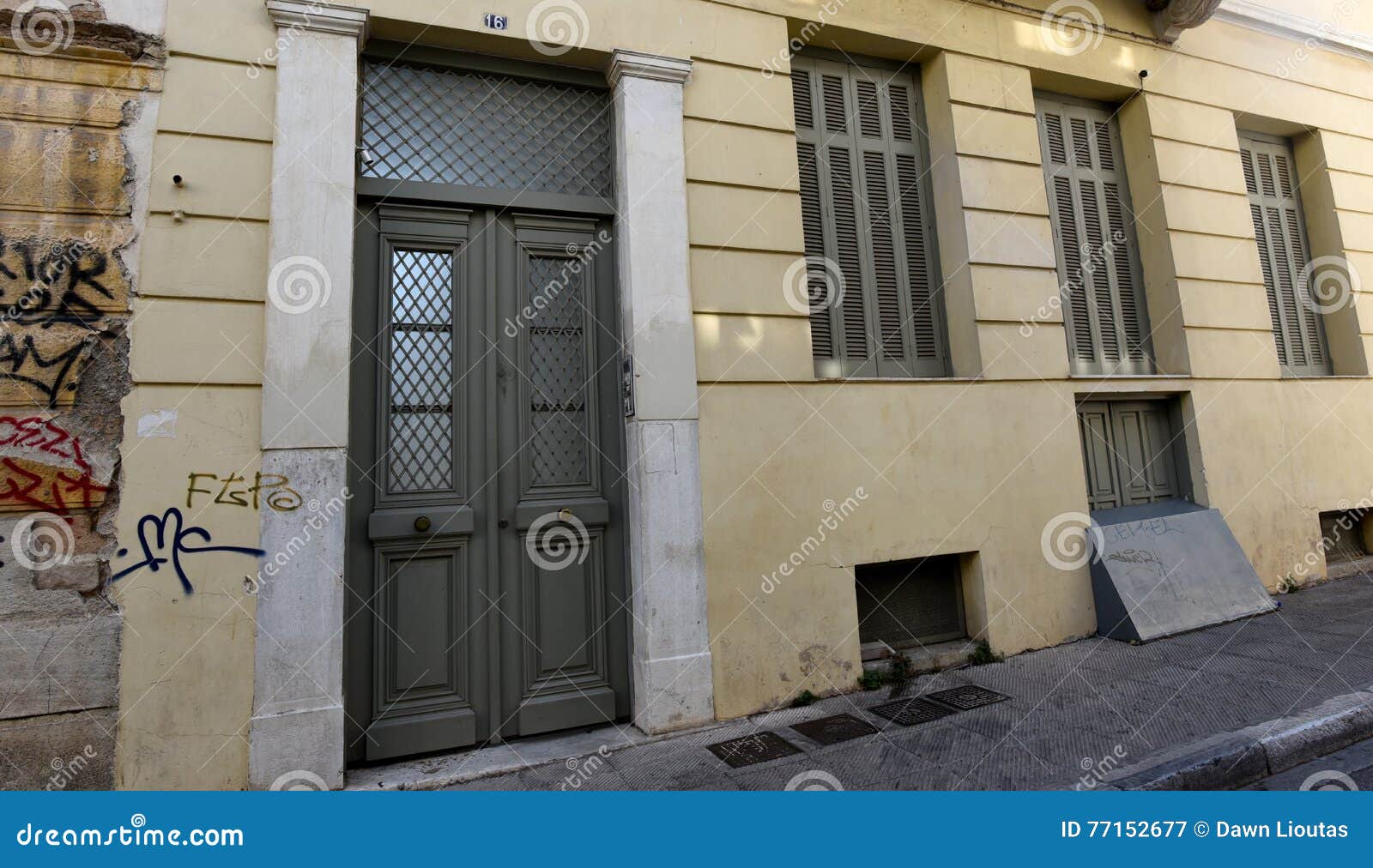 Old Street in Athens, Greece Editorial Photography - Image of windows ...