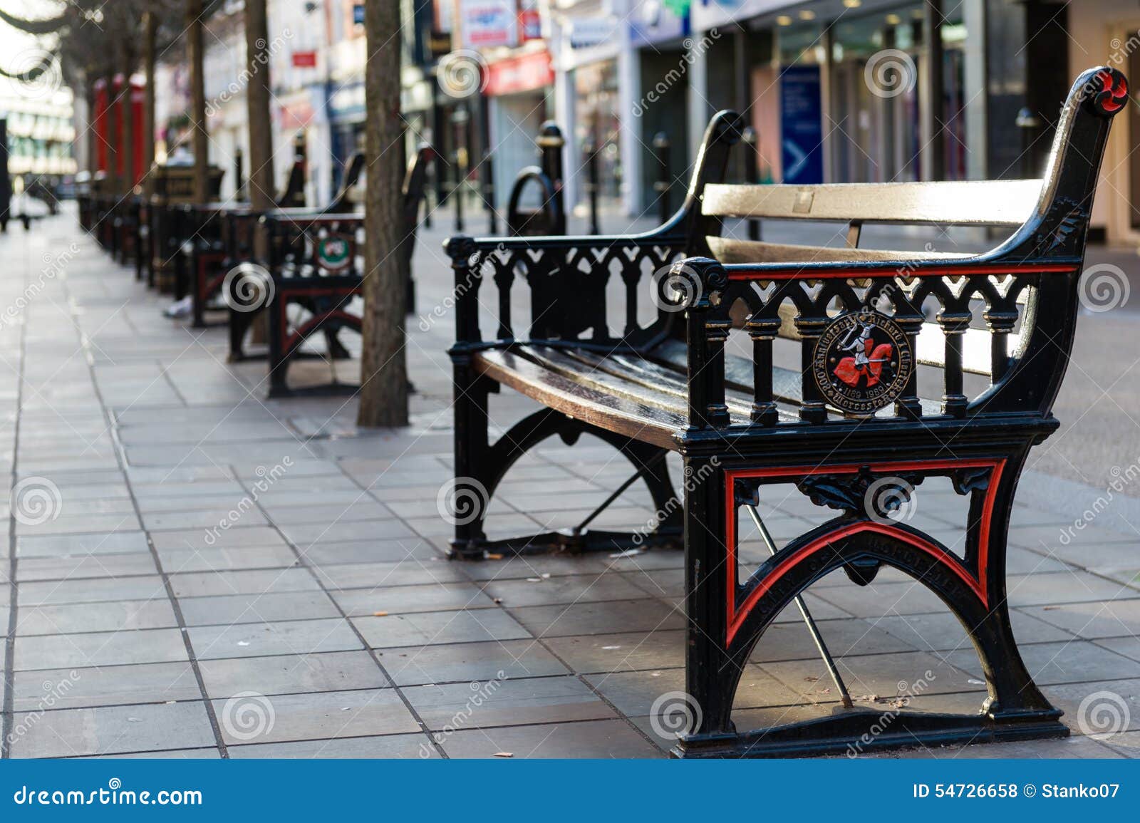 Old street bench editorial stock photo. Image of pavement - 54726658