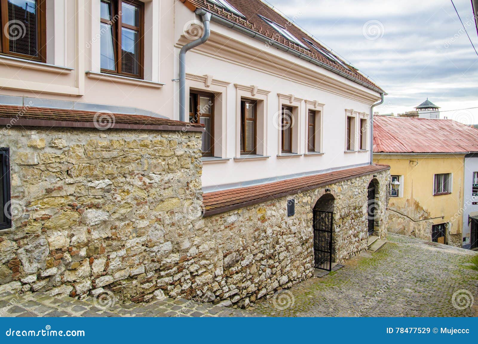 Old street stock image. Image of stone, house, buildings - 78477529