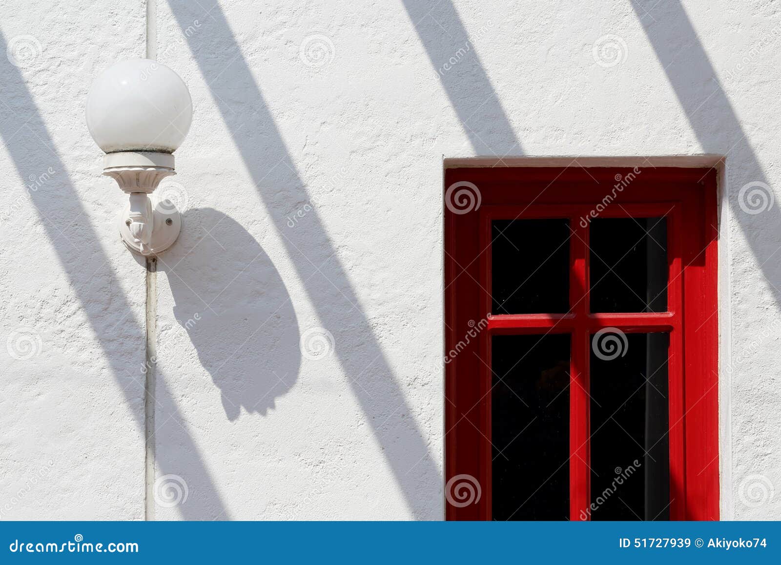 Old Street Lamp with Window Stock Image - Image of home, plaster: 51727939